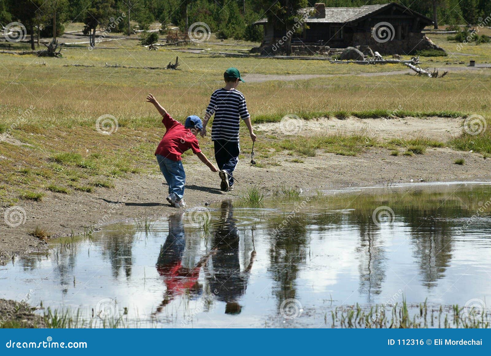 Walking by the water stock photo. Image of kids, game, outdoor - 112316
