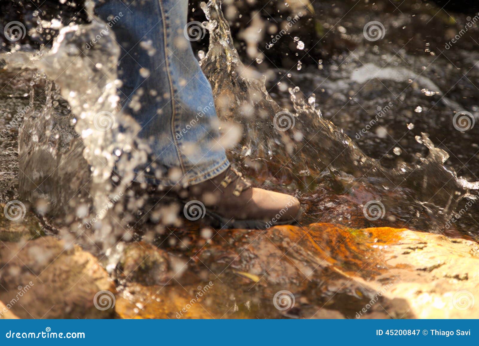 Walking in the water stock image. Image of river, walking - 45200847