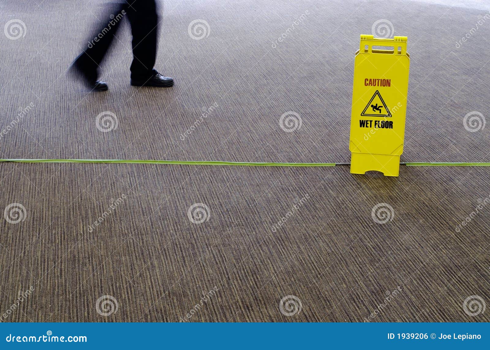 Walking on Wet Floor stock photo. Image of wash, sign - 1939206