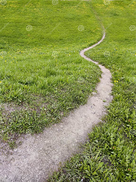 A walking winding path . stock photo. Image of country - 228799626