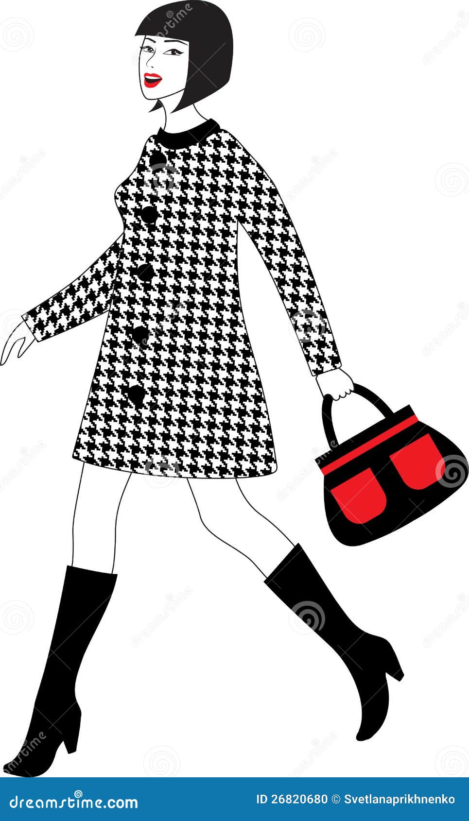 Walking Woman Stick Figure Pictogram Set. Different Positions Of ...