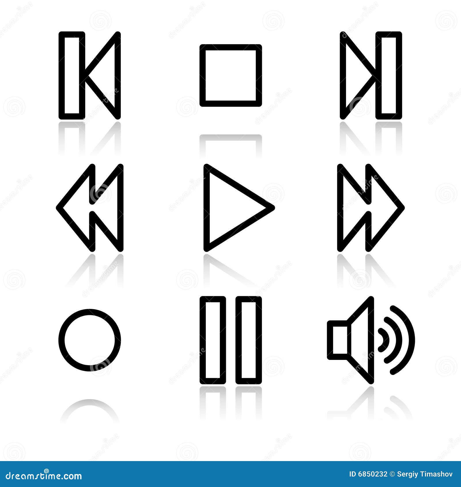 Walkman contour web icons stock vector. Illustration of button - 6850232