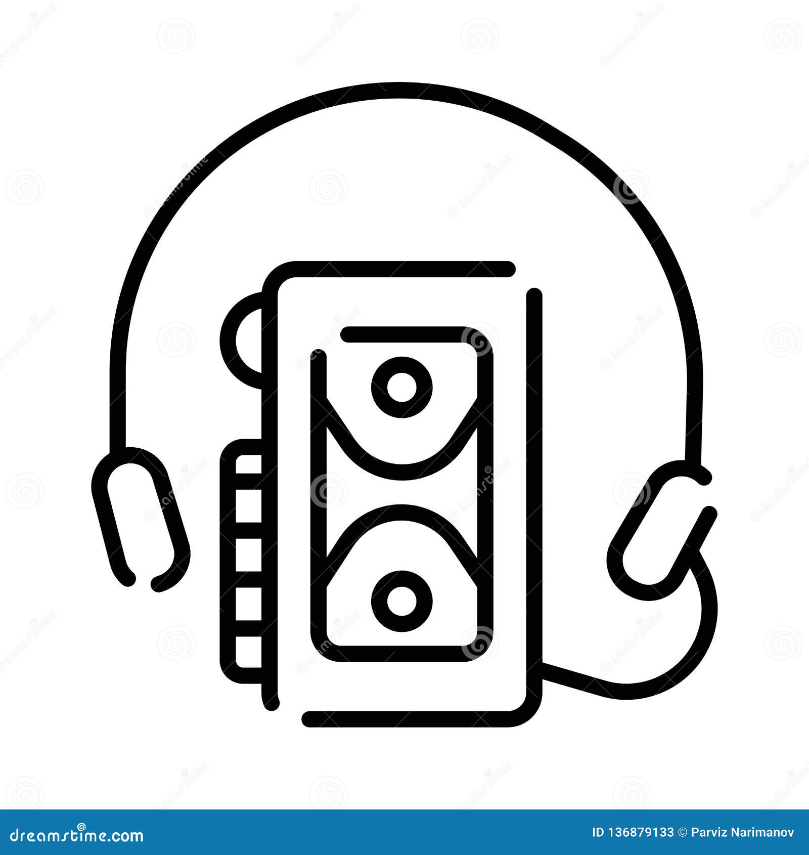 Walkman icon vector icon stock illustration. Illustration of gentlemen ...