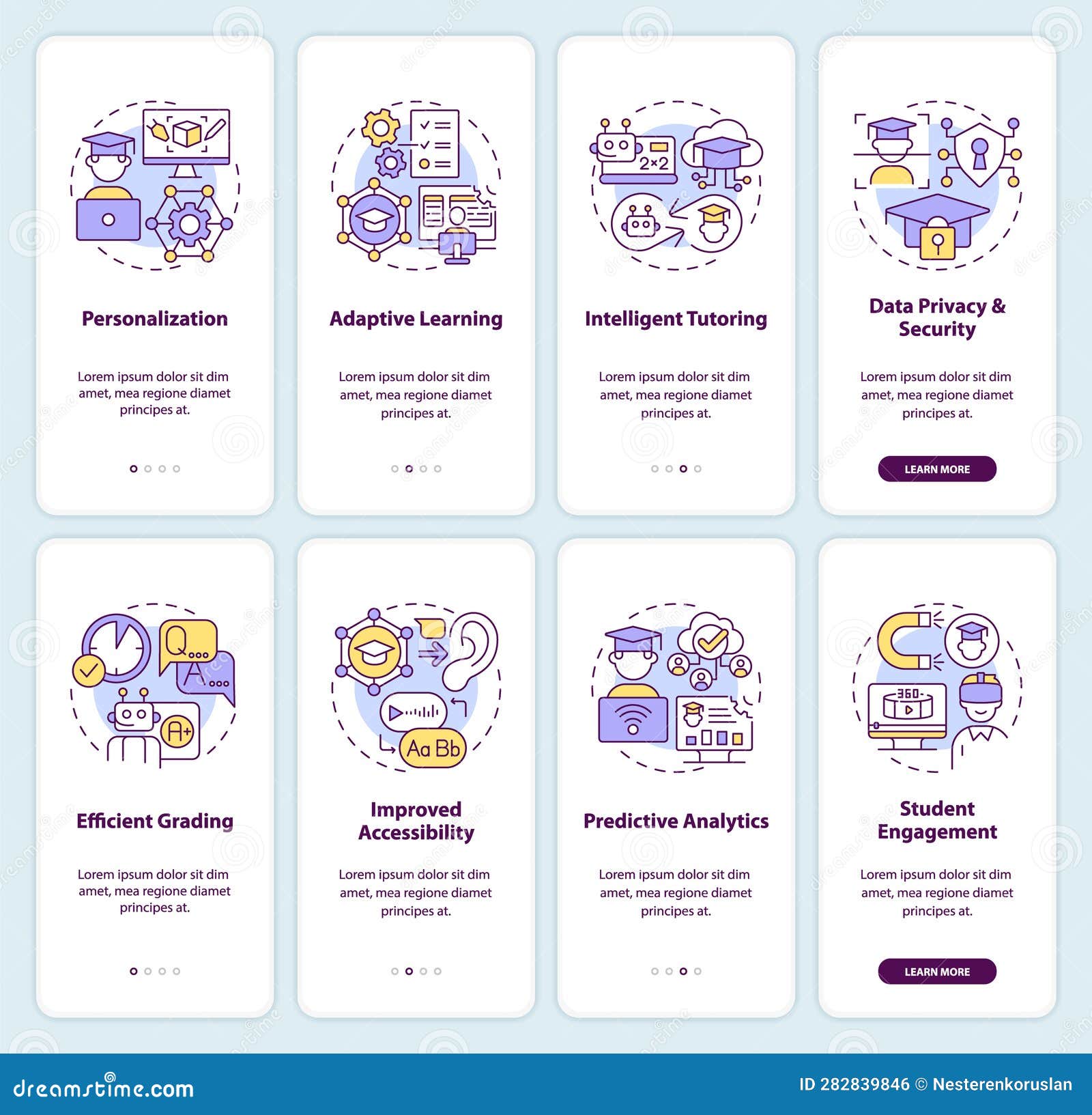 Walkthrough AI in Education with Linear Concepts Stock Vector ... Walkthrough AI in Education with Linear Concepts Stock Vector ...