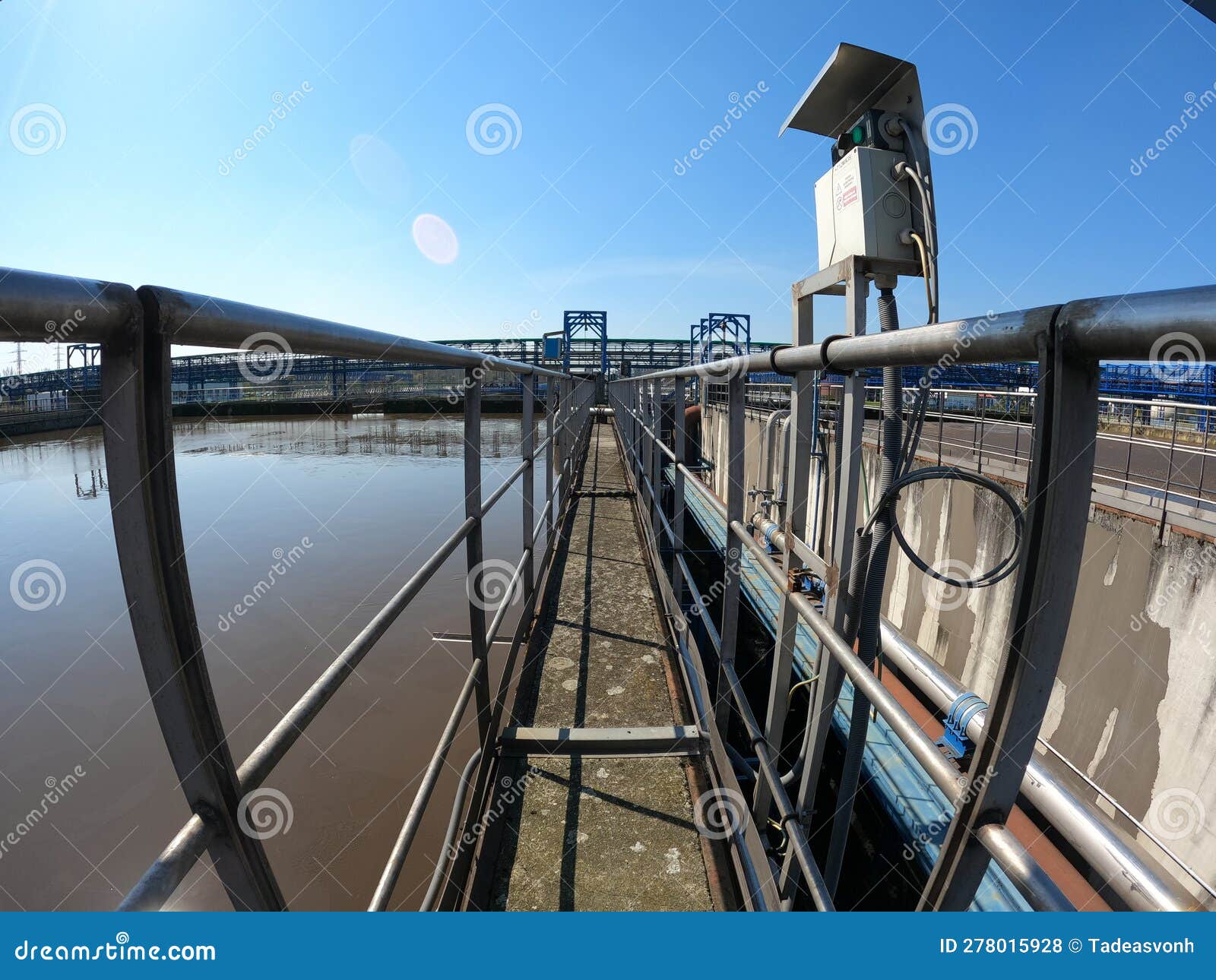 Walkway among the Activated Sludge Tank 4 Stock Photo - Image of ...