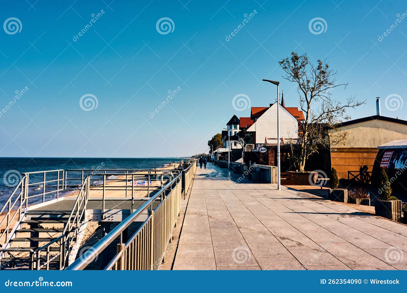 Walkway Along the Beach and a Promenade. Editorial Image - Image of ...