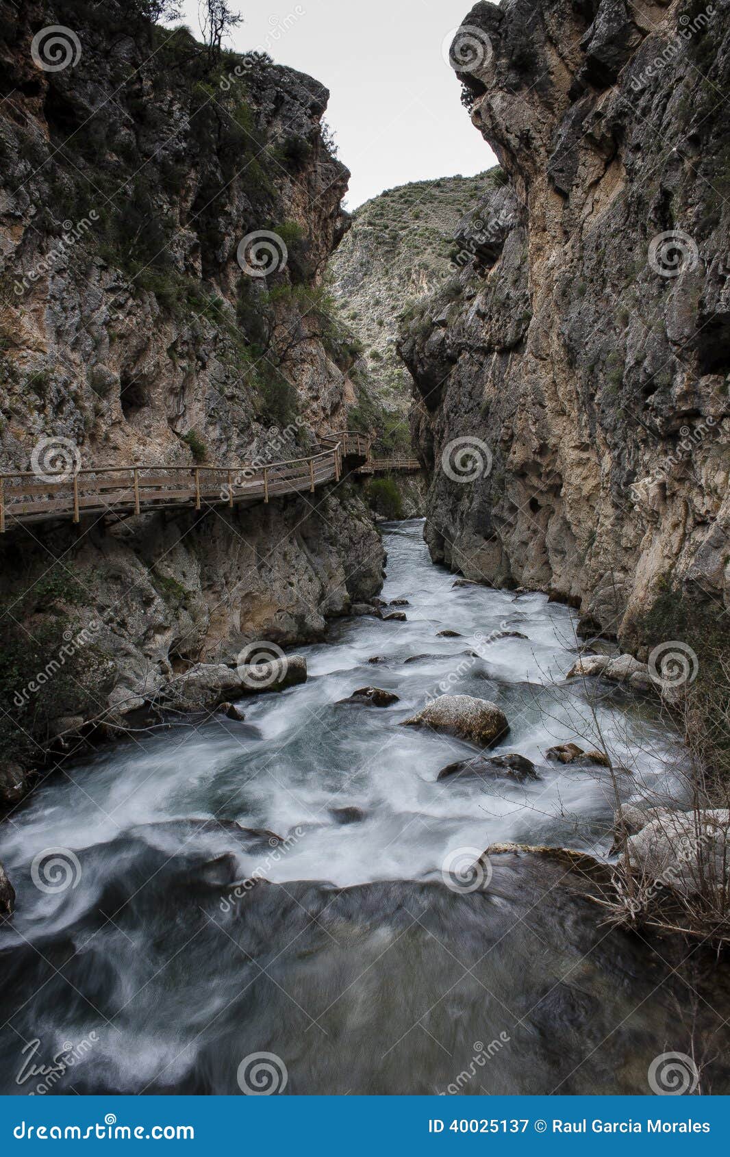 Walkway along the river stock image. Image of wheel, castril - 40025137