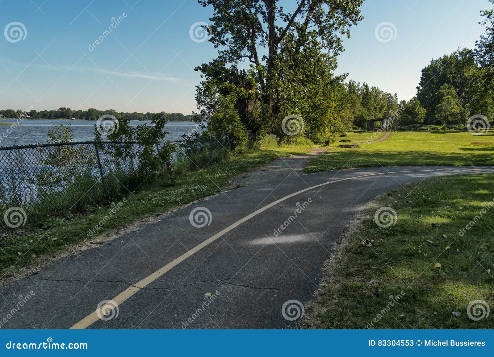 Walkway along a River stock image. Image of nature, stream - 83304553