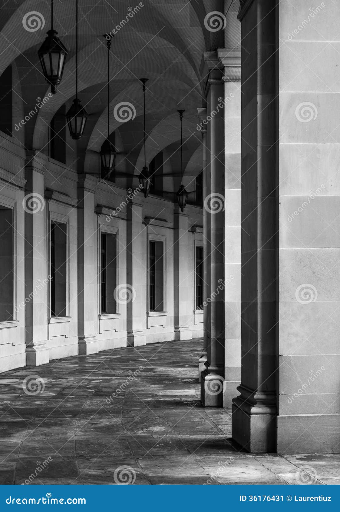 Walkway Around the Building Stock Image - Image of move, pace: 36176431