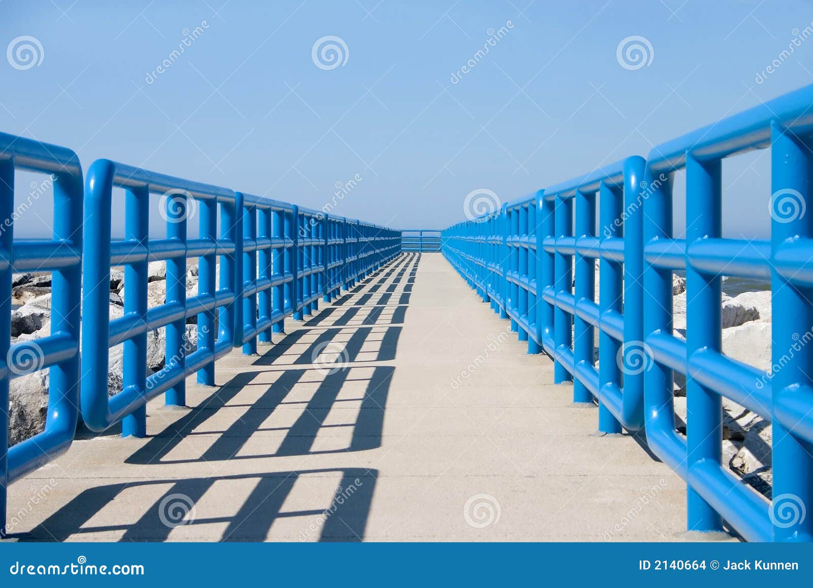 Walkway in Blue stock photo. Image of trail, safety, blue - 2140664