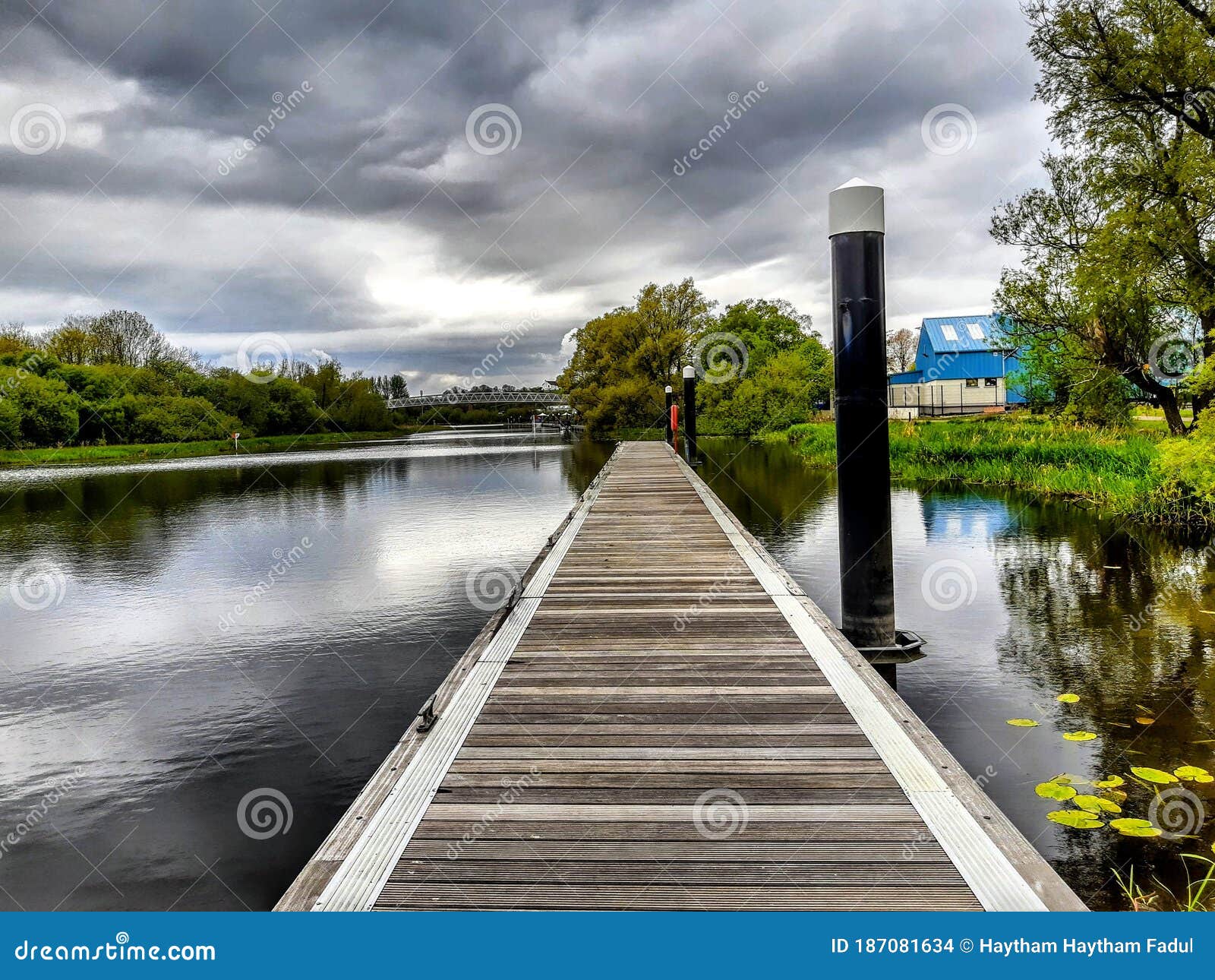 Walkway , Boardwalk, Lake, Waterway, Blue, Water Stock Photo - Image of ...