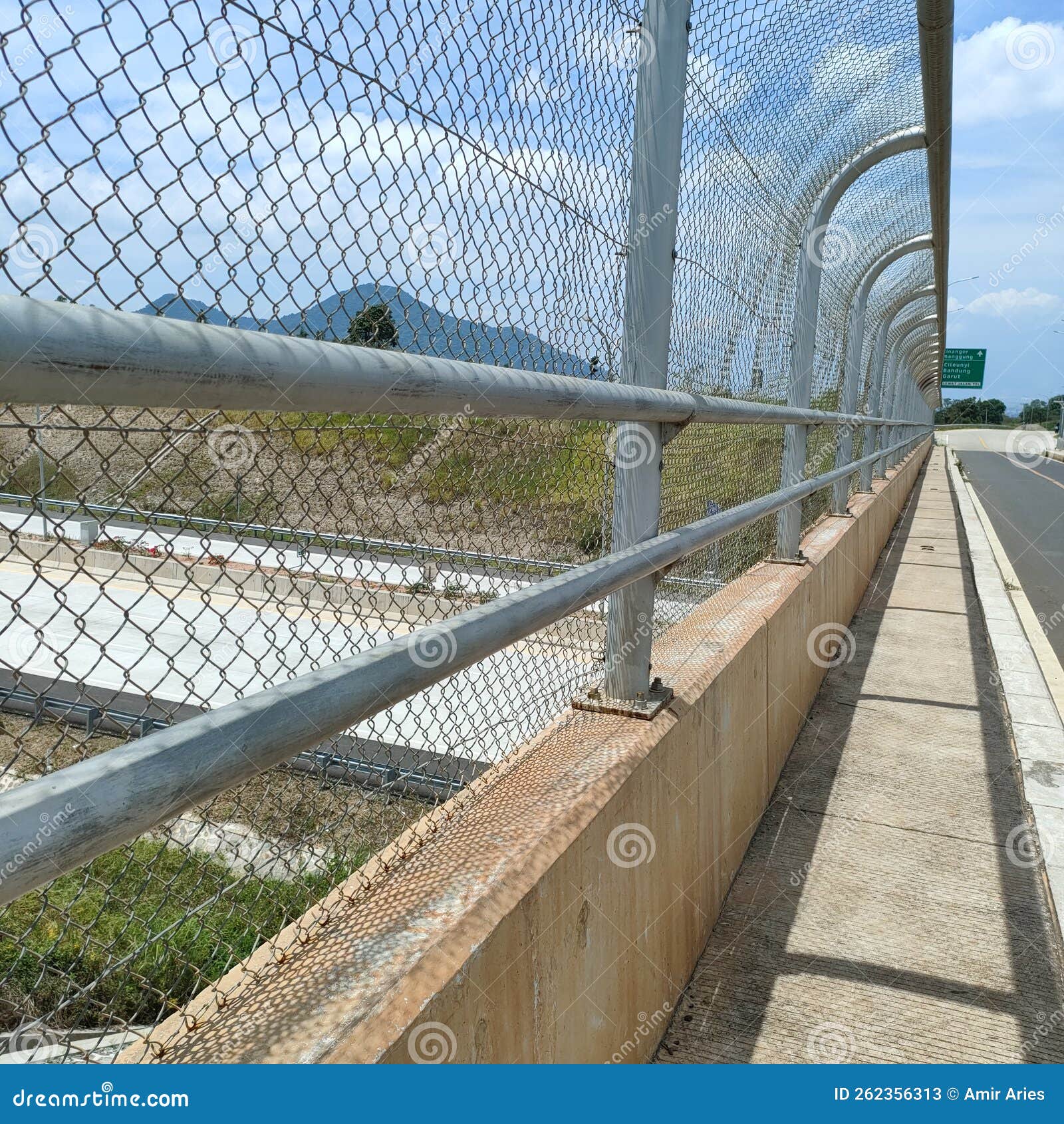Walkway on bridge stock image. Image of line, transport - 262356313
