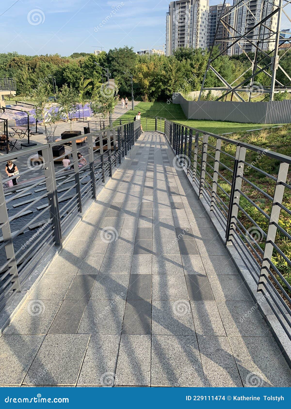 A Walkway Bridge Connected Between Two Iconic Tower In The Downtown Of ...