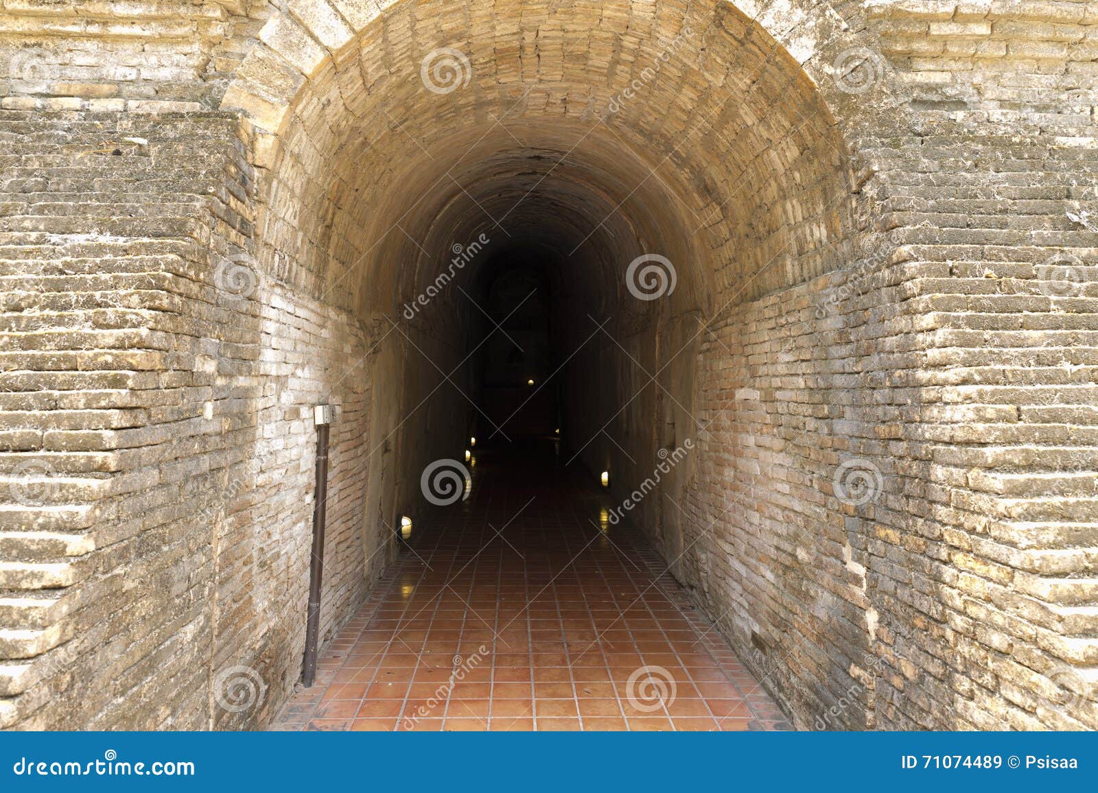 Walkway in cave tunnel stock image. Image of tunnel, architecture ...