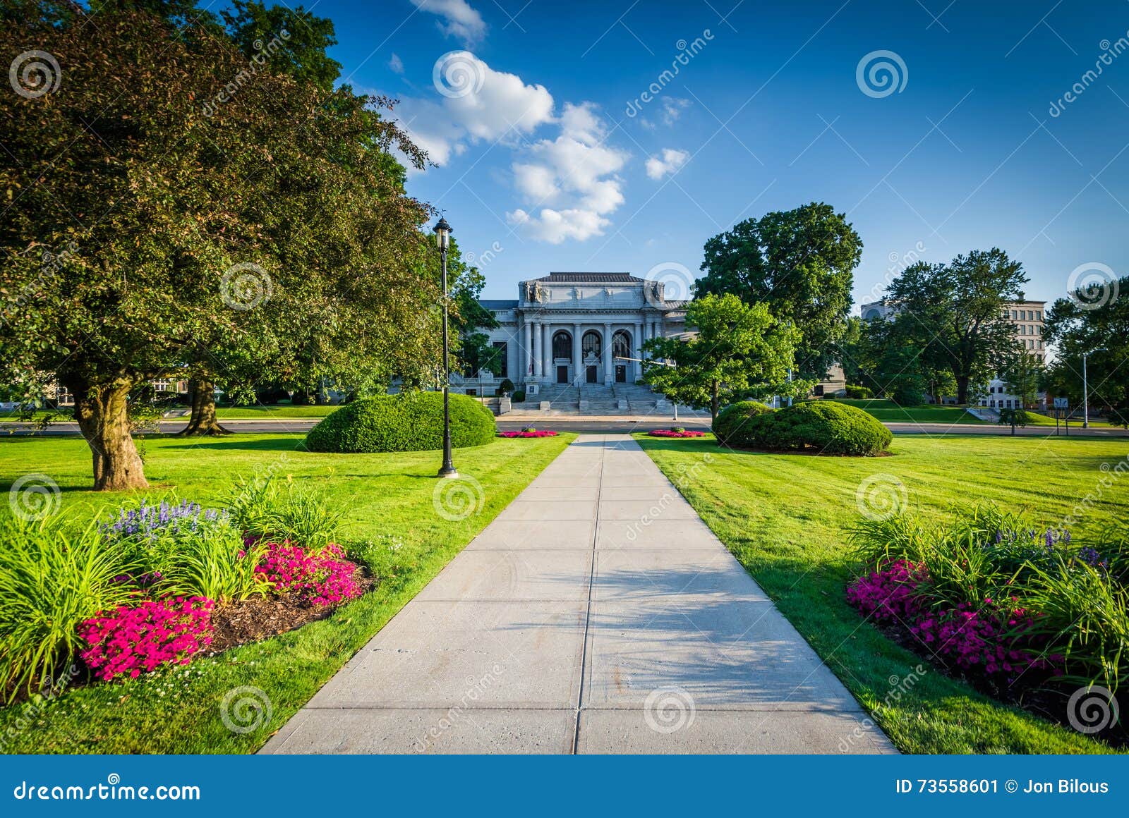 Walkway and the Connecticut State Library, in Hartford, Connecticut ...