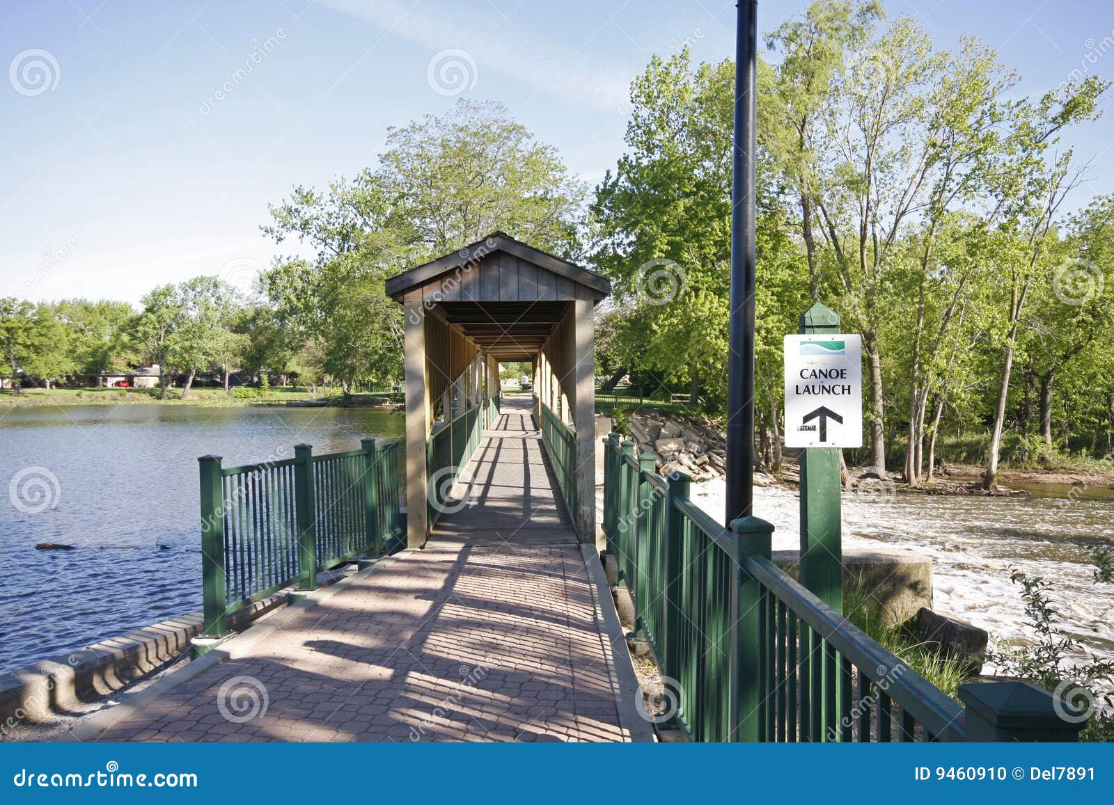 Walkway and covere bridge stock photo. Image of outdoor - 9460910