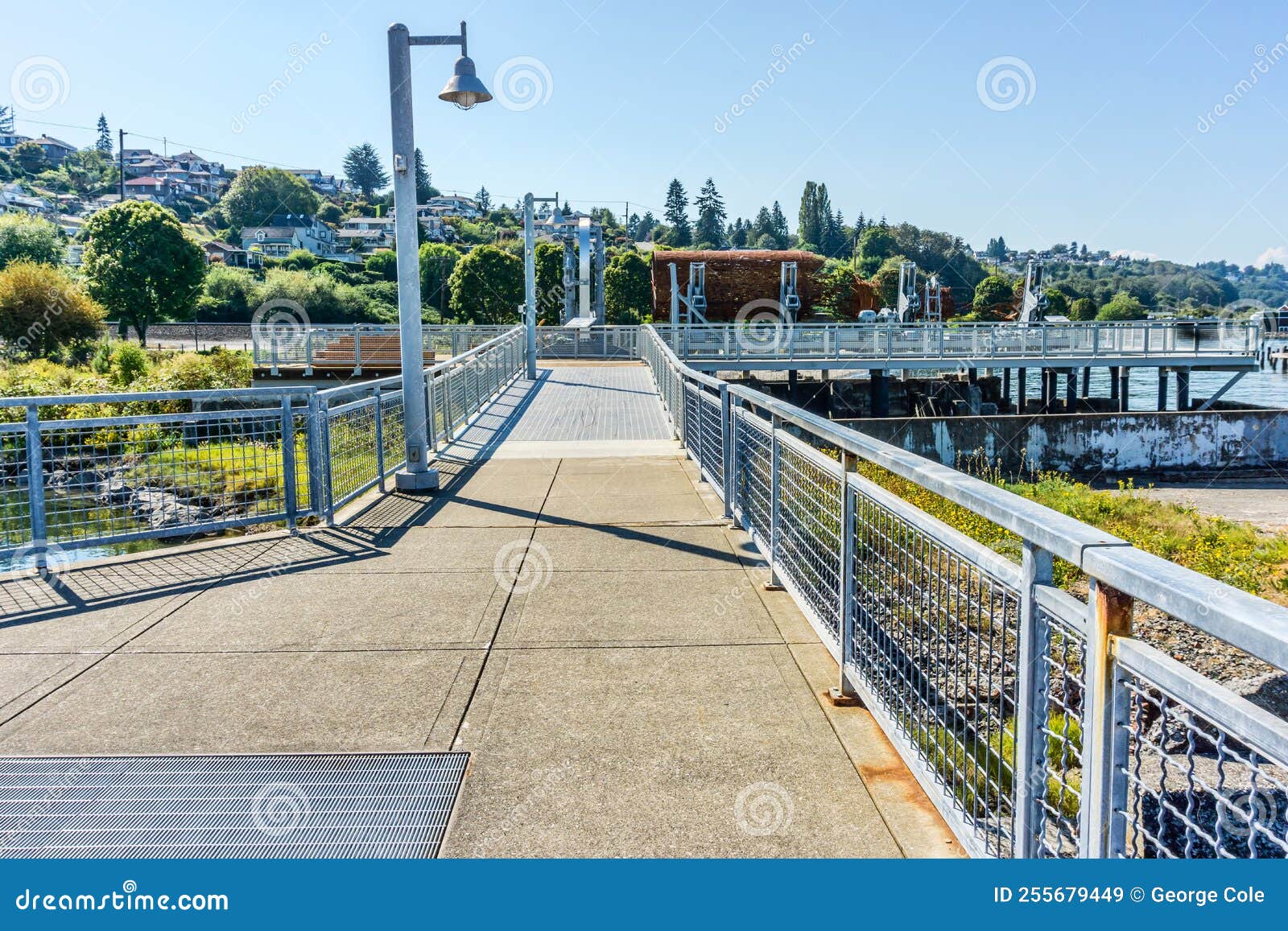 Waterfront Park Walkway stock image. Image of walkway - 255679449