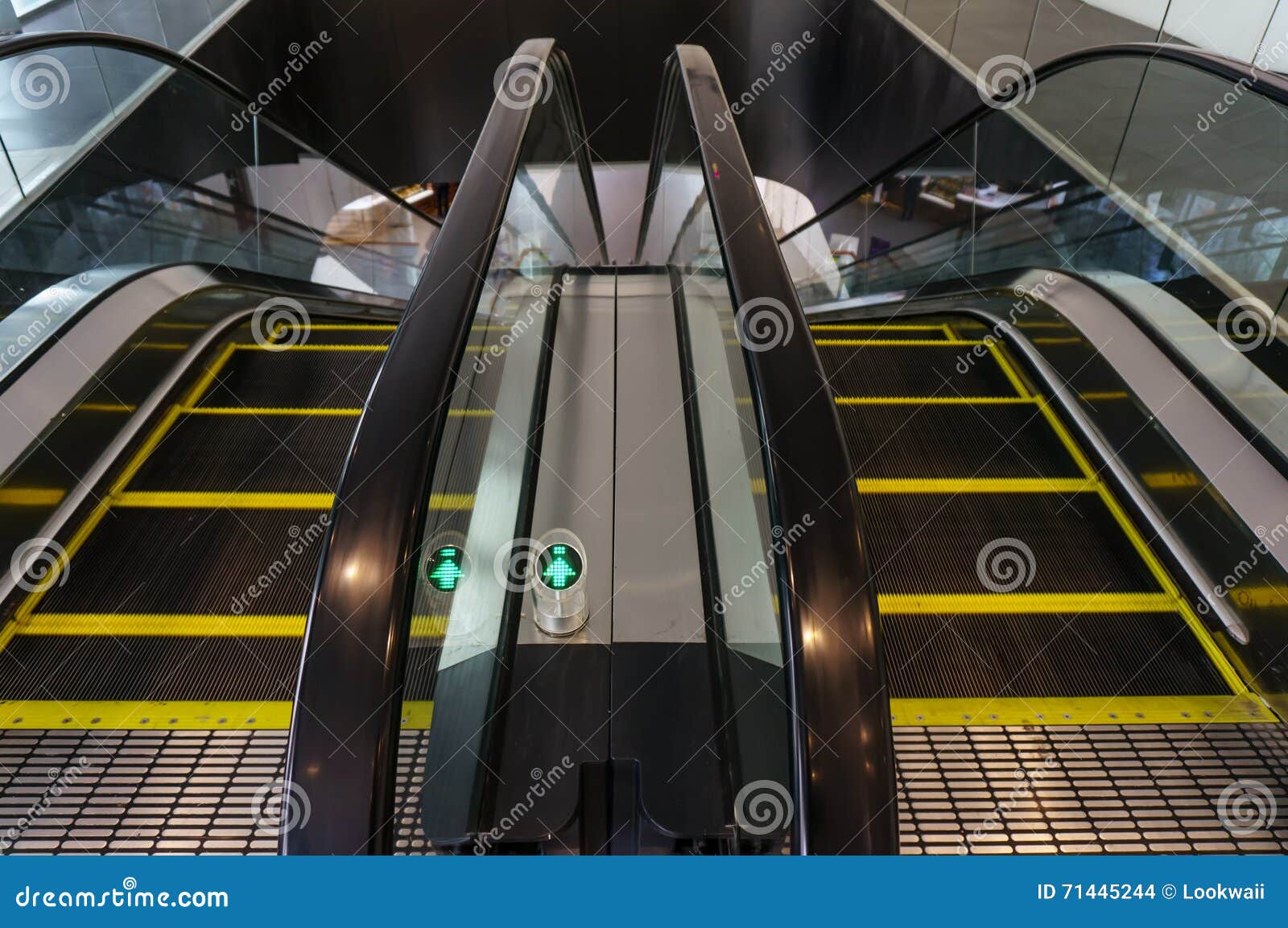 Walkway on Escalator with Shadow Stock Photo - Image of inside ...