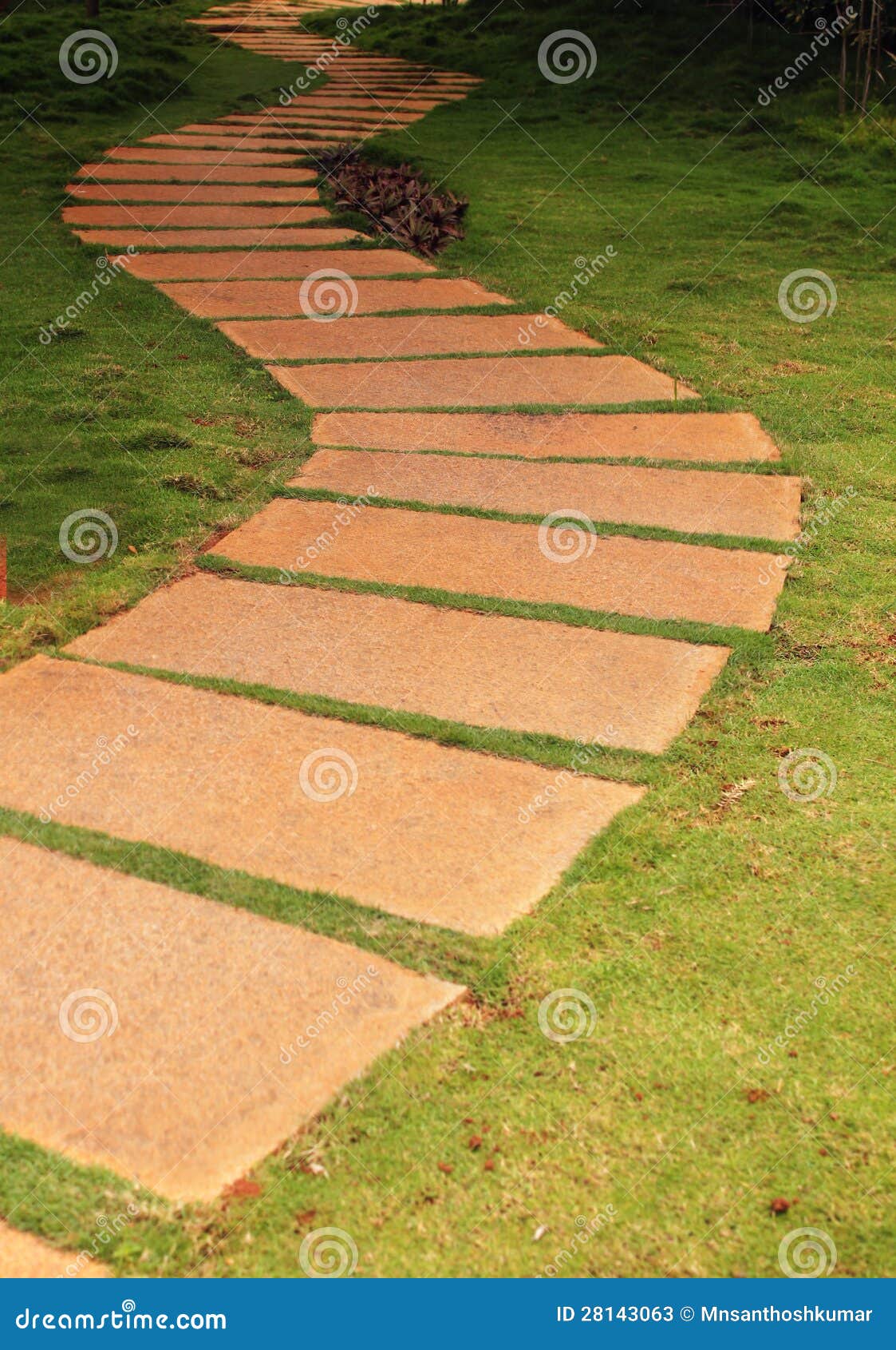 Walkway Formed Using Granite Stone Stock Image - Image of park, granite ...
