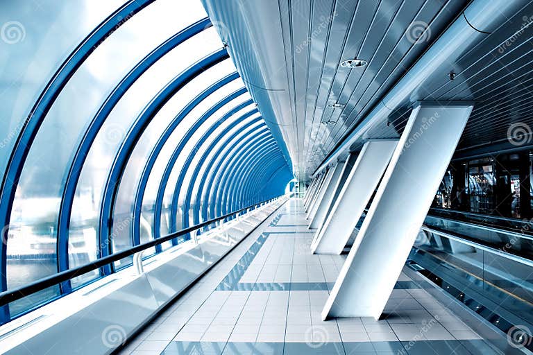 Walkway Inside Modern Building Stock Photo - Image of bright ...
