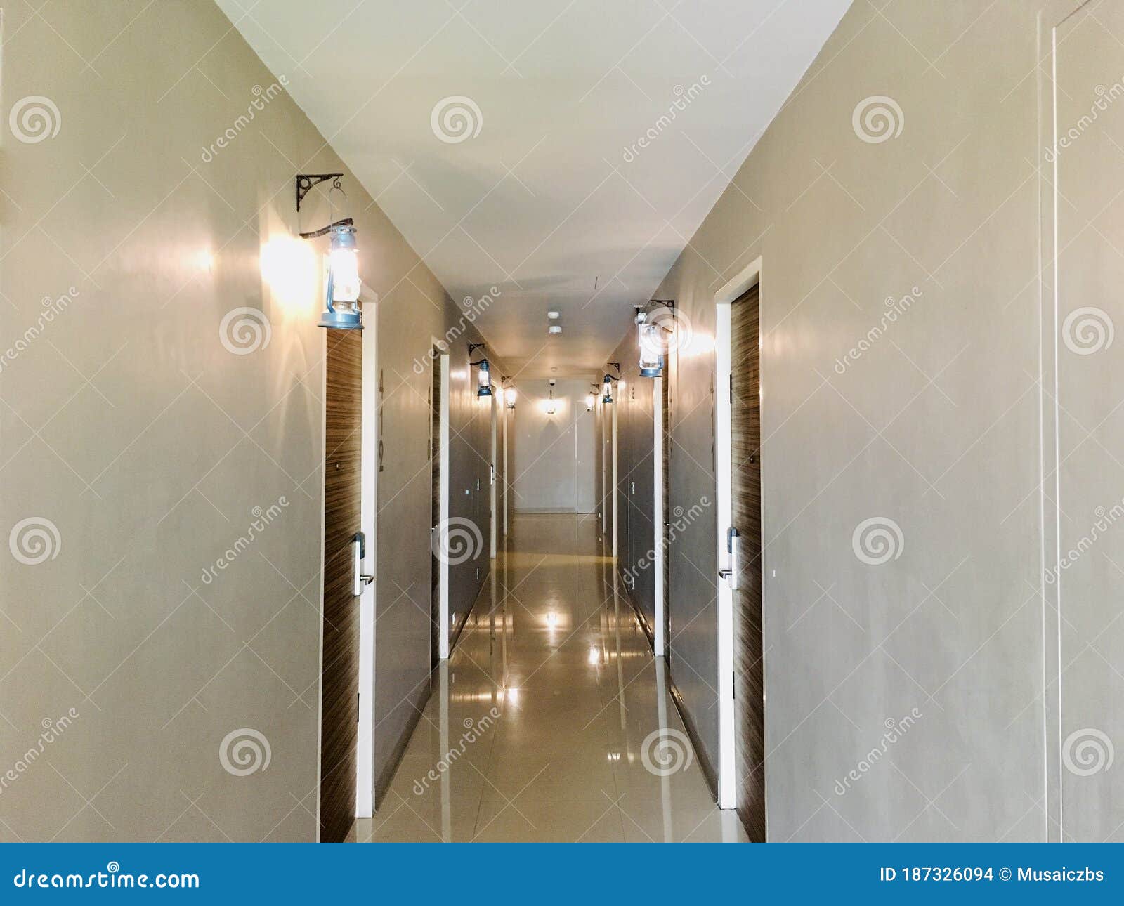 Walkway Interior Design in Hotel Stock Photo - Image of home, building ...
