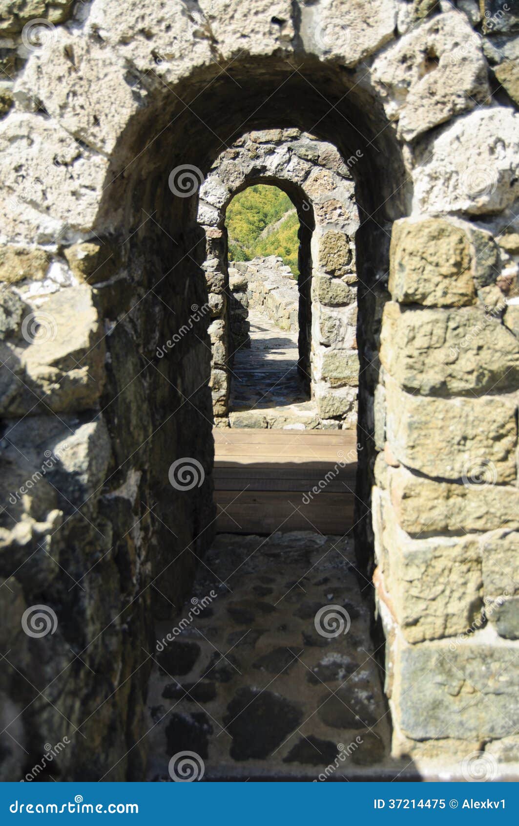 Walkway on Medieval Fortress Stock Image - Image of build, walk: 37214475