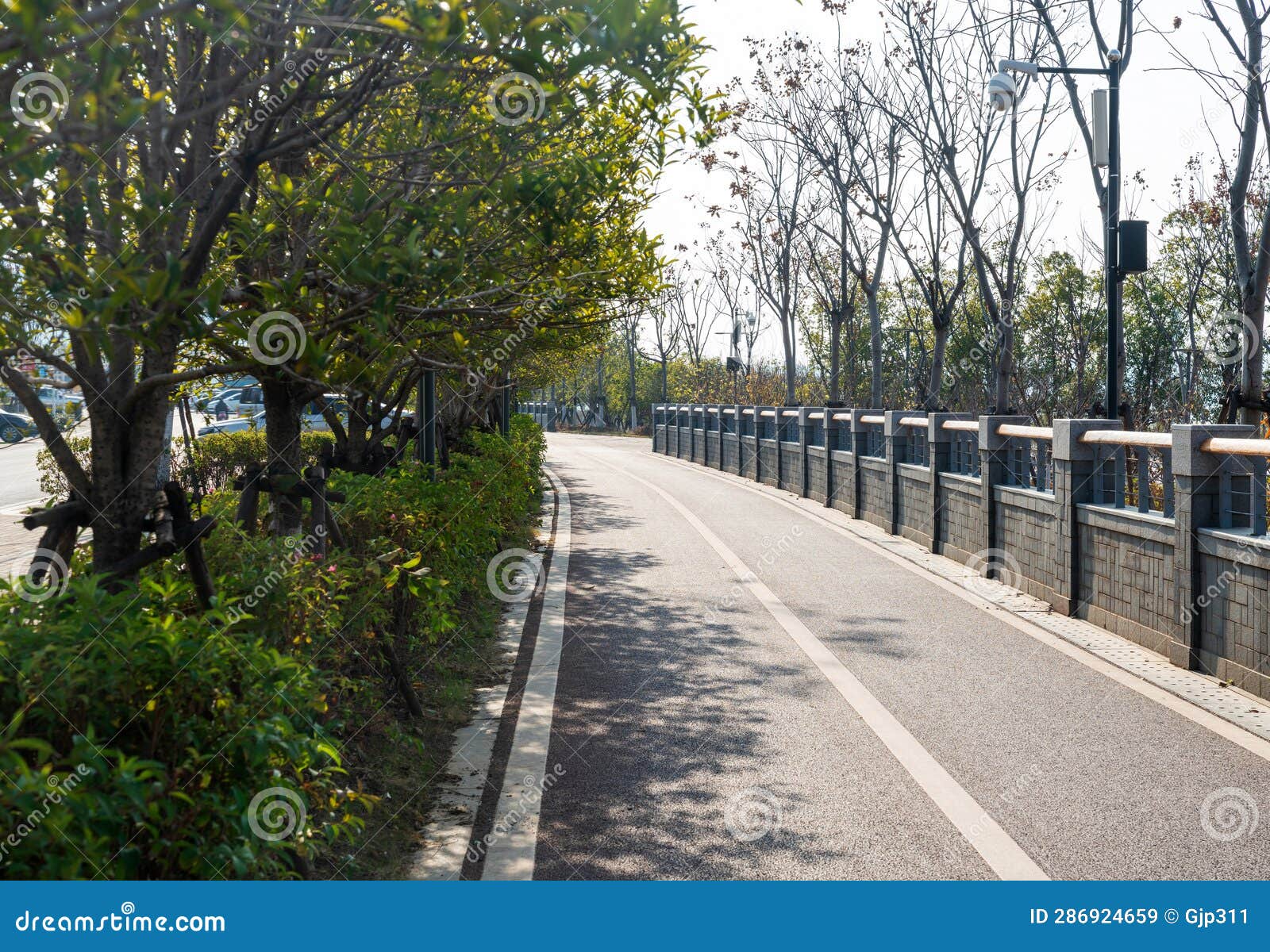 Walkway in the modern city stock image. Image of ground - 286924659