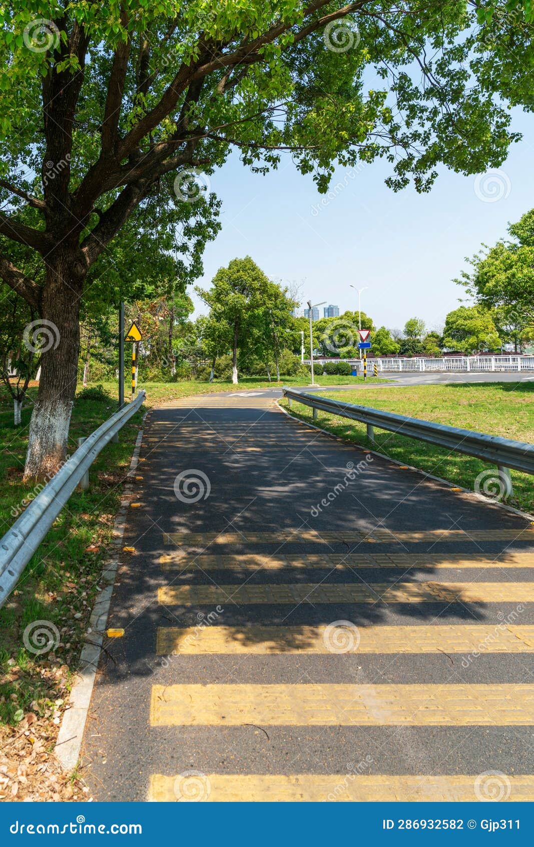 Walkway in the modern city stock photo. Image of life - 286932582