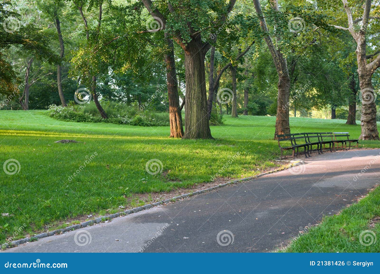Walkway in the New-York Central Park Stock Photo - Image of manhattan ...