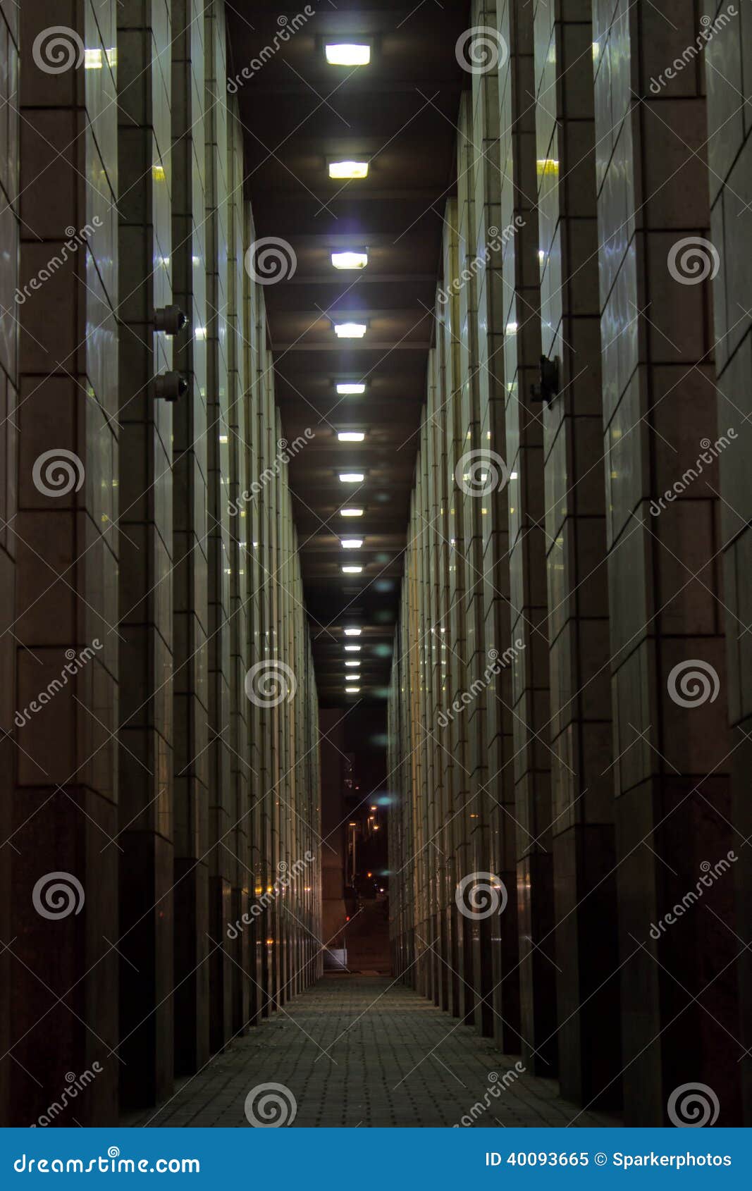 The Walkway at Night stock image. Image of passage, sidewalk - 40093665