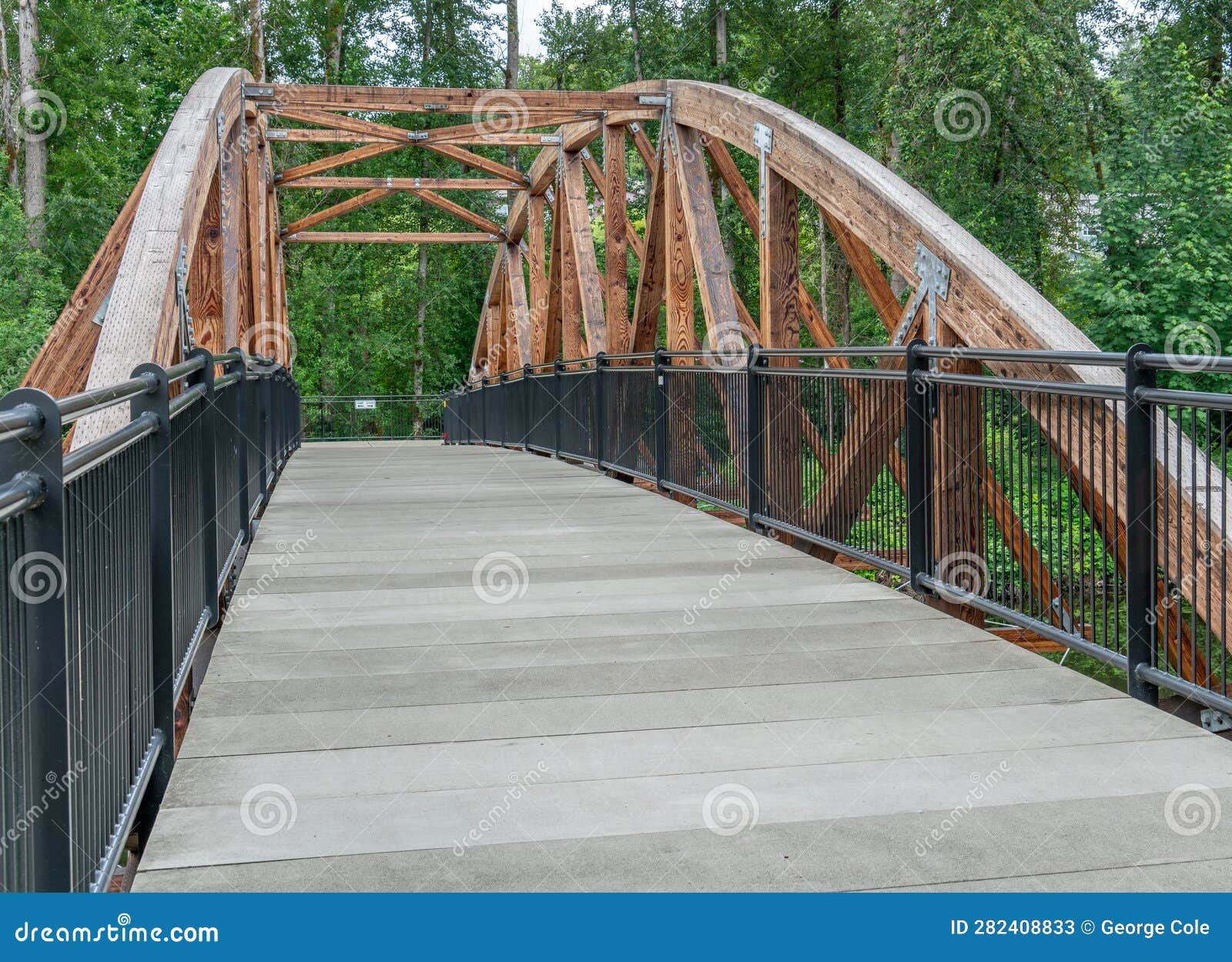 Bothell Bridge Walkway 6 stock image. Image of wooden - 282408833