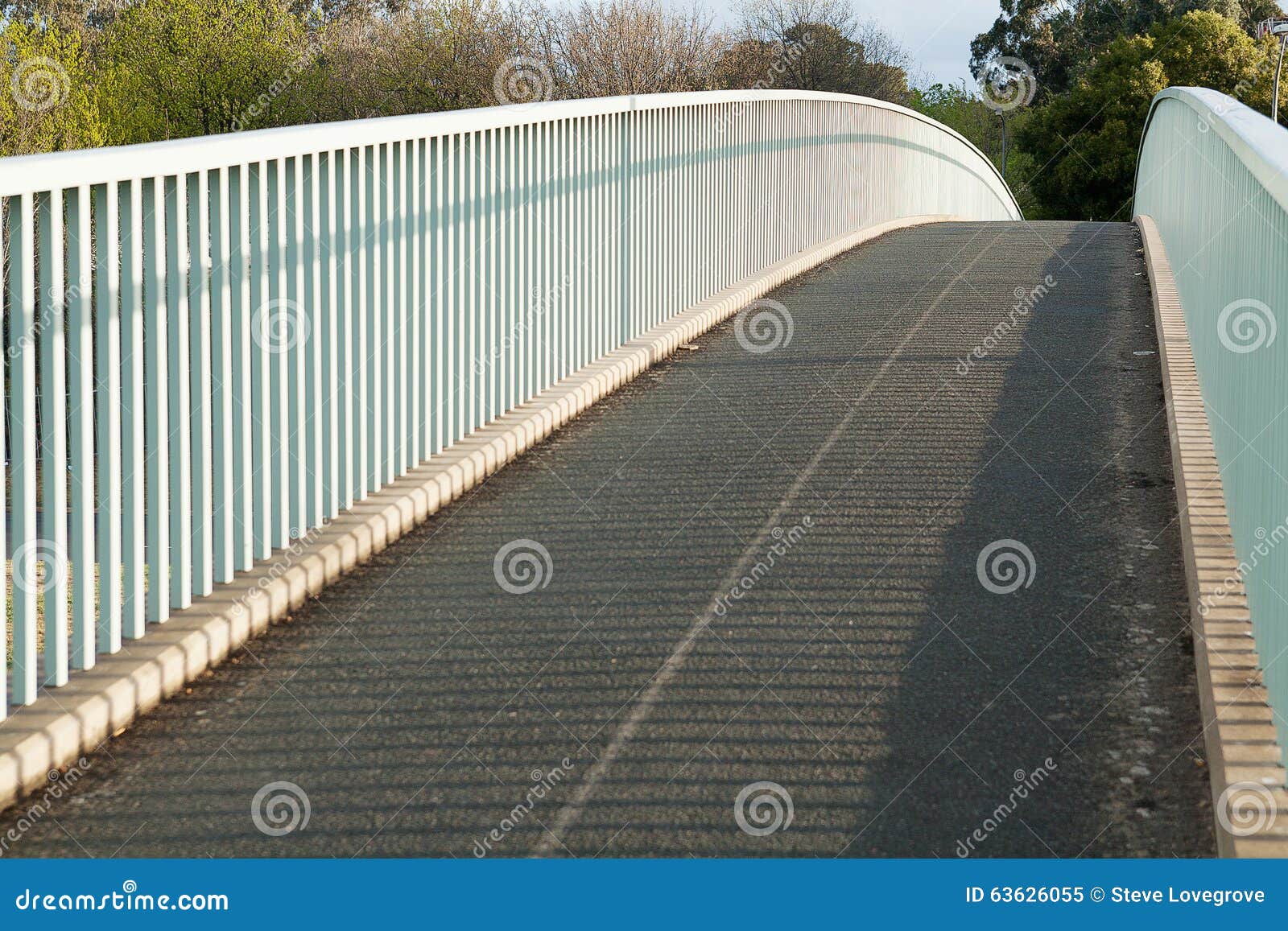 Walkway over freeway stock image. Image of railing, highway - 63626055