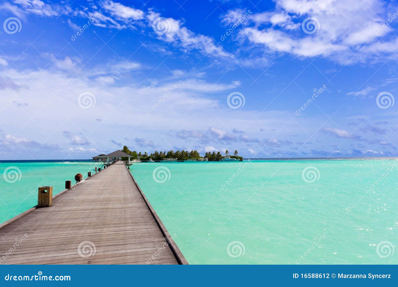 Walkway over tropical sea stock photo. Image of walkway - 16588612