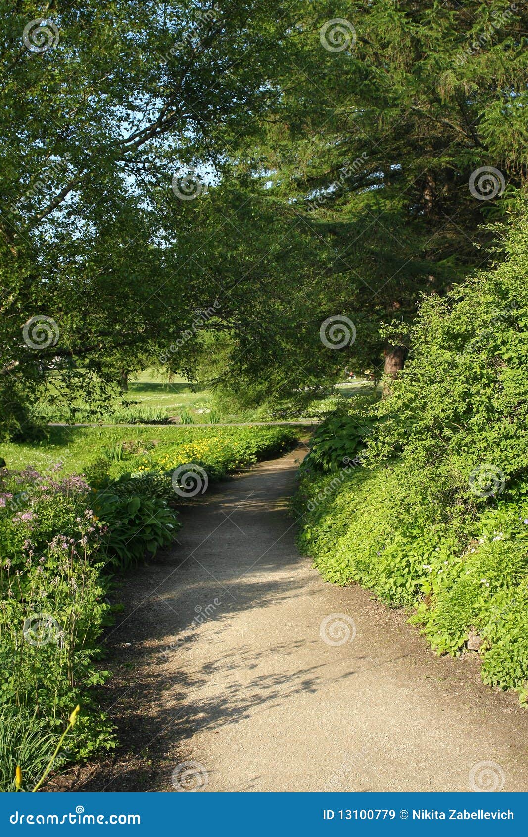 Walkway in the park stock image. Image of path, journey - 13100779