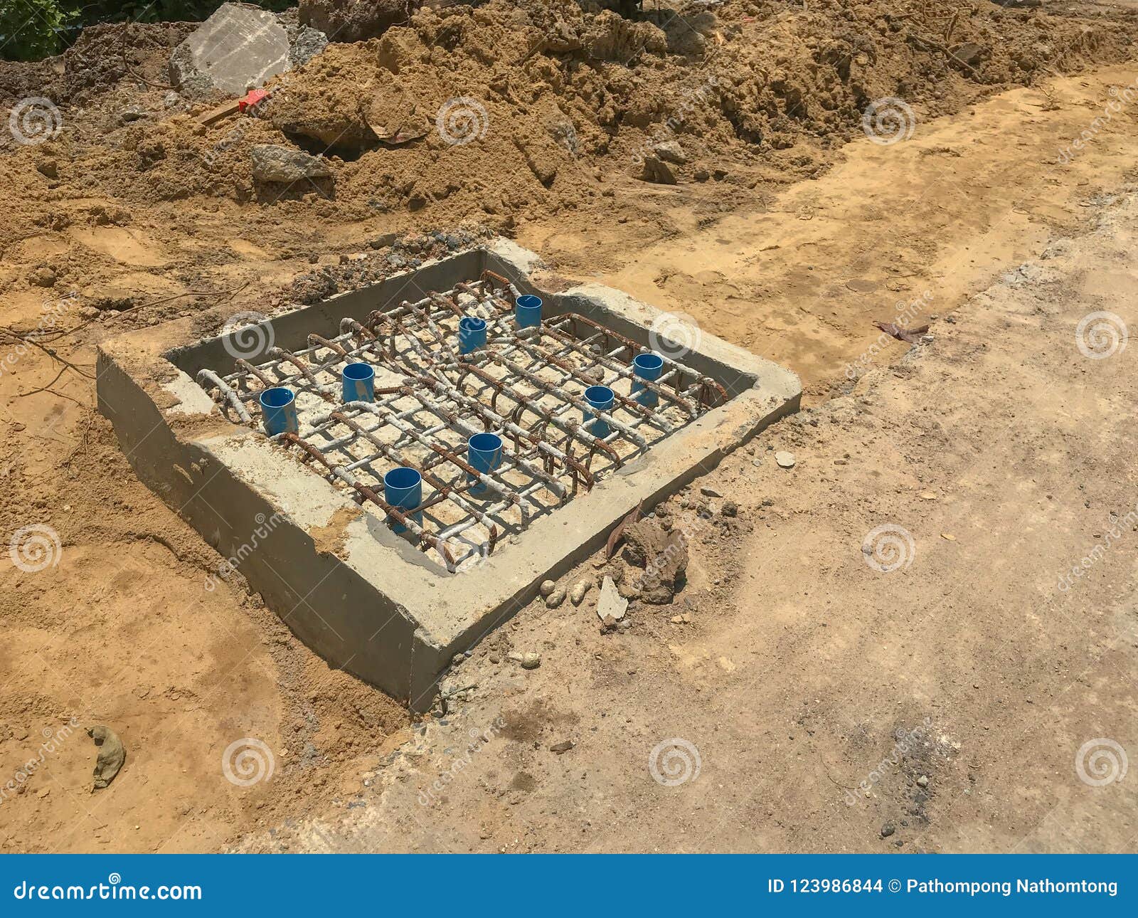 Walkway or Pathway Under Construction Stock Photo - Image of boulevard ...