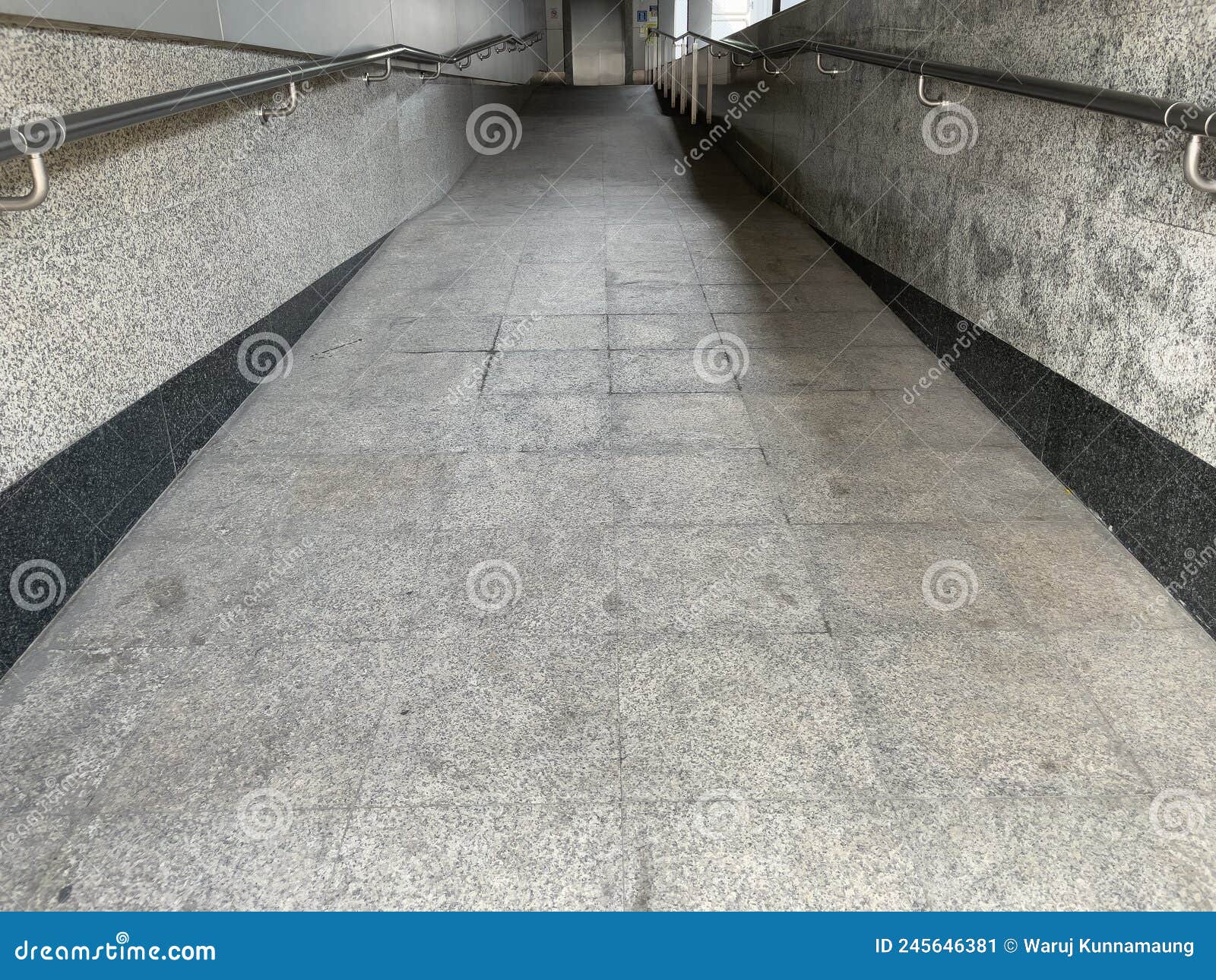 The Walkway is a Ramp Inside the Building. Stock Image - Image of ...