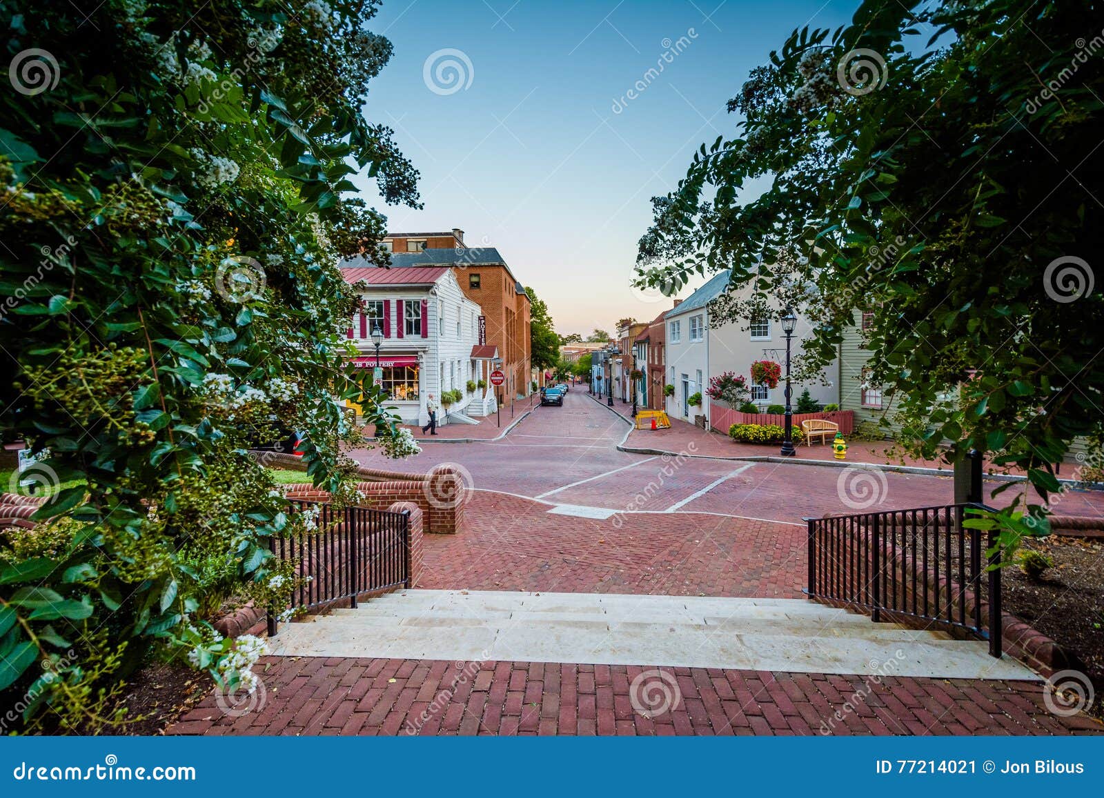 Walkway and State Circle, in Annapolis, Maryland. Editorial Photo ...