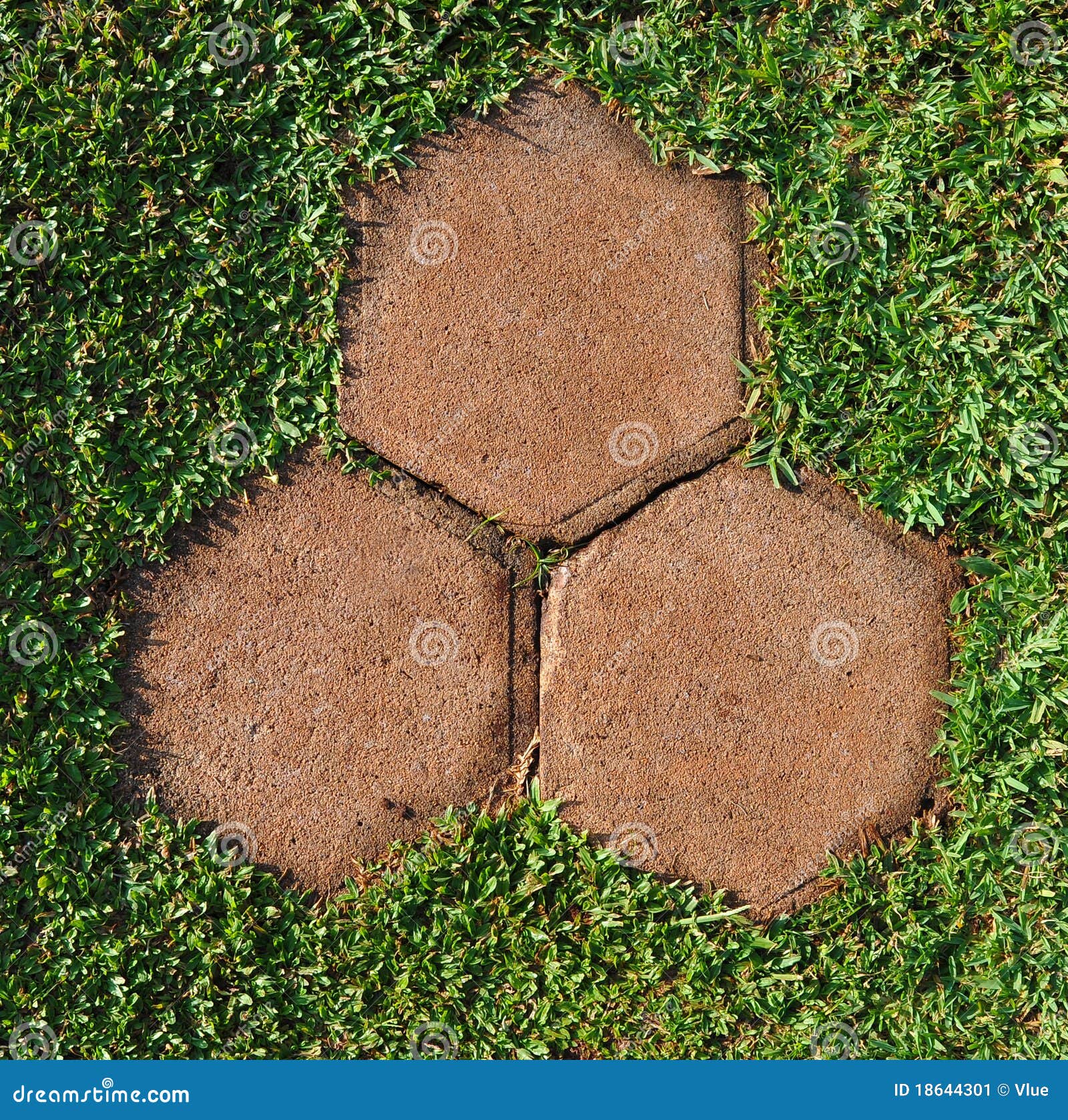 Walkway Stones on a Grass Pathway Stock Image - Image of japanese ...