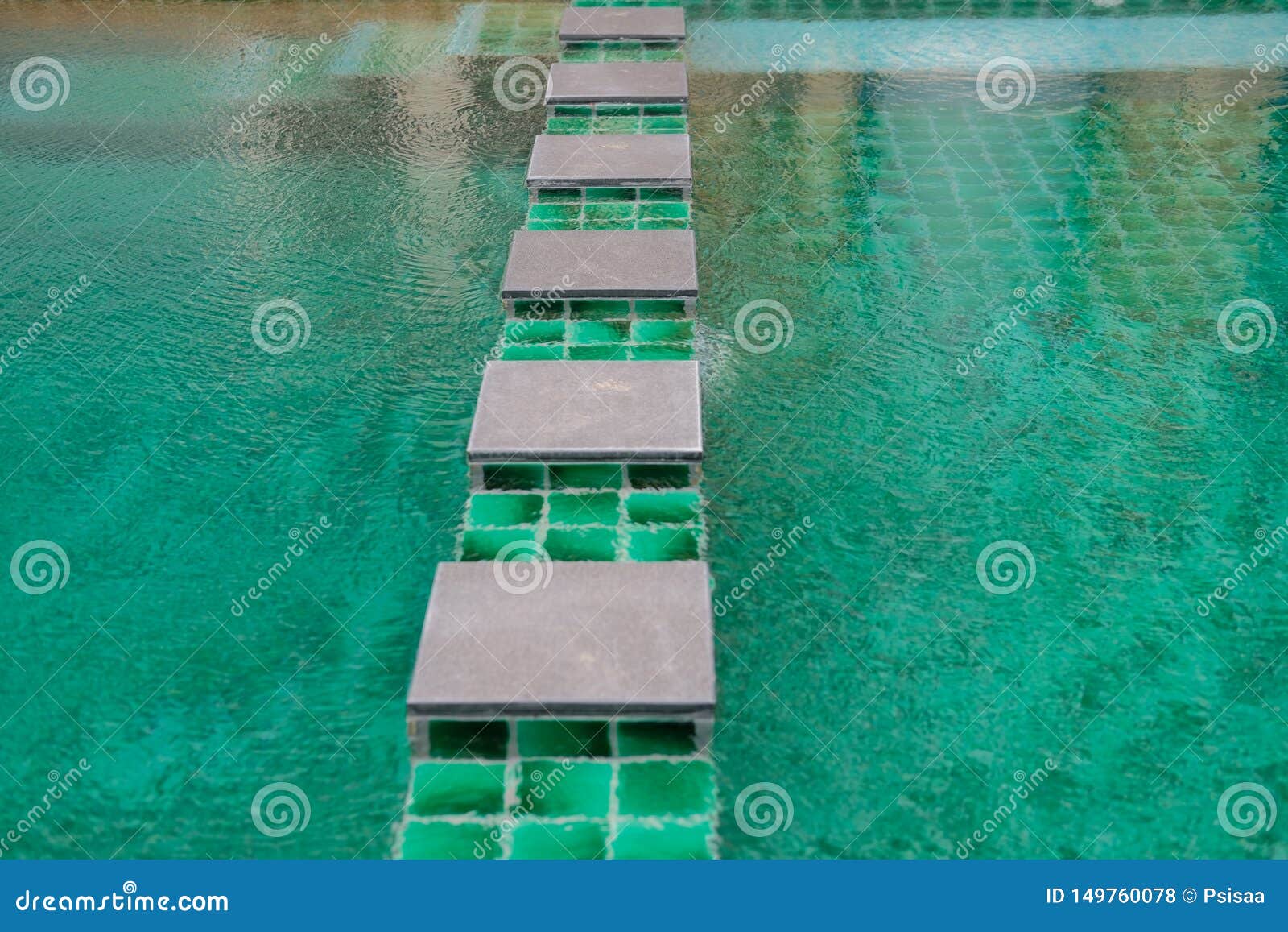 Walkway on swimming pool stock photo. Image of design - 149760078