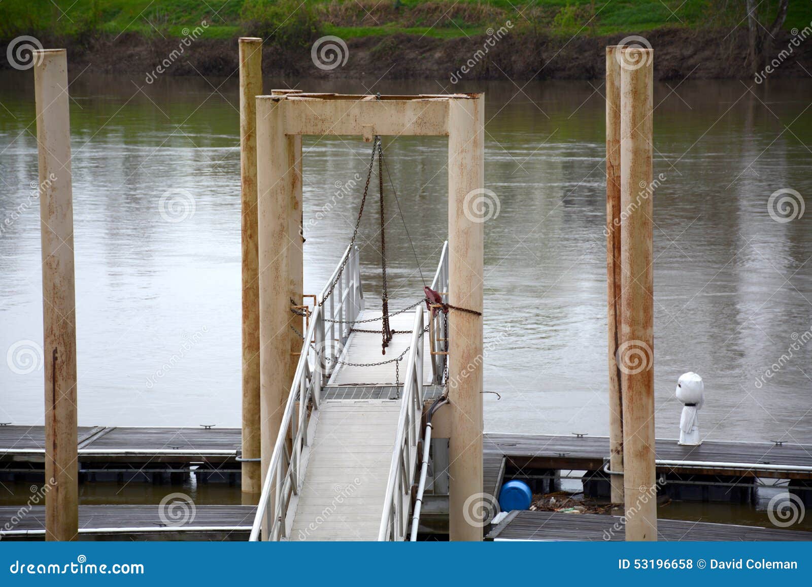 Walkway to dock stock photo. Image of elevated, river - 53196658