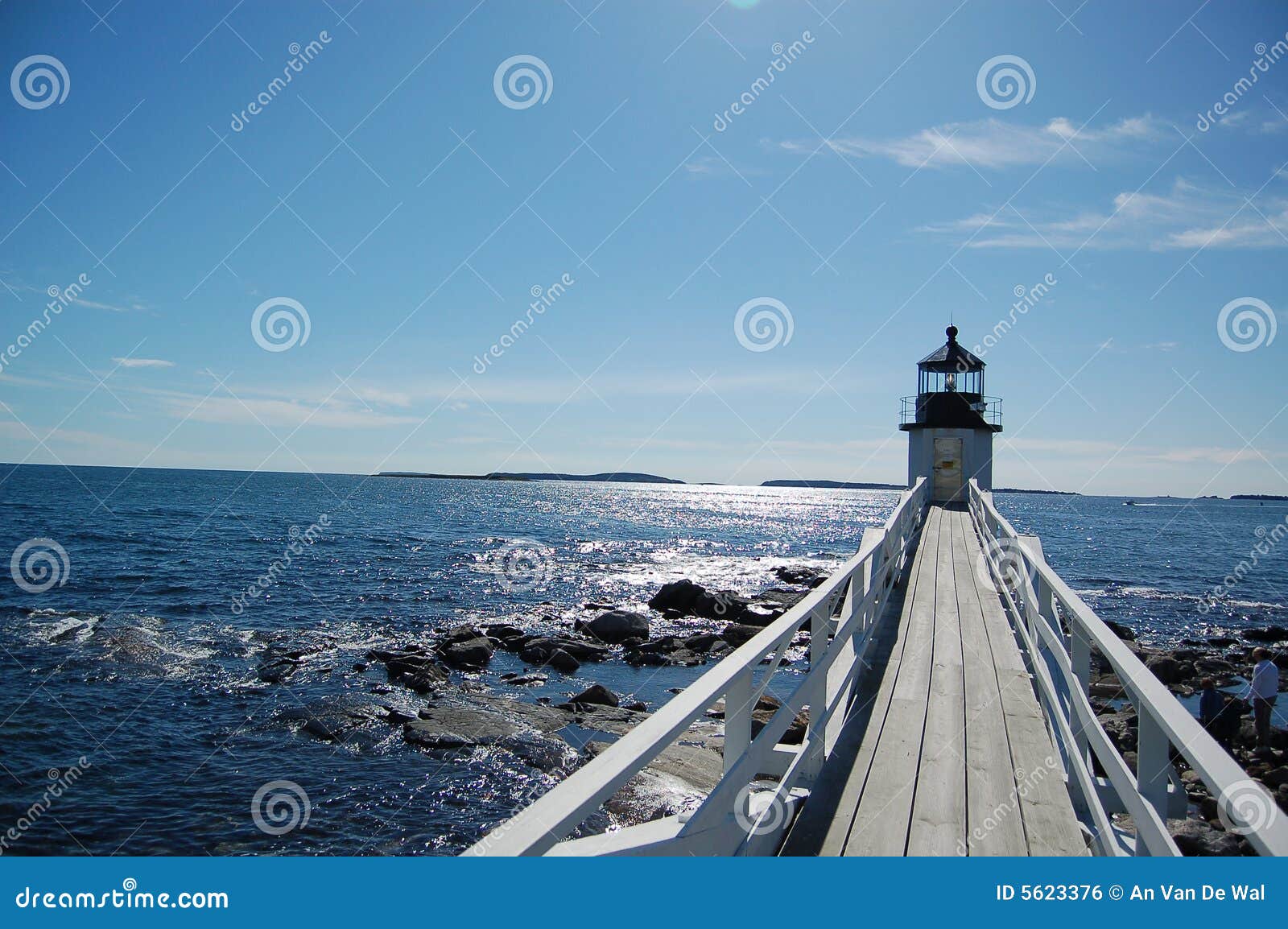 Walkway to lighthouse stock photo. Image of green, beach - 5623376