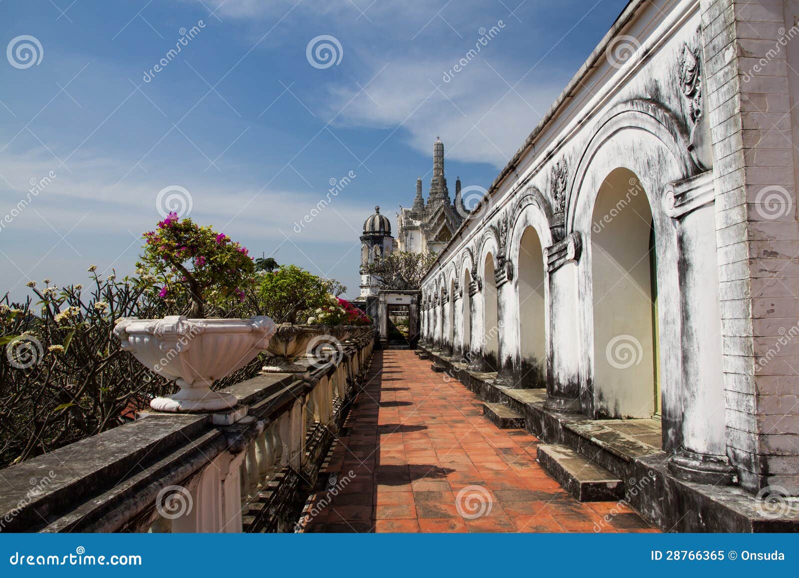 Walkway to the palace stock image. Image of tile, outside - 28766365