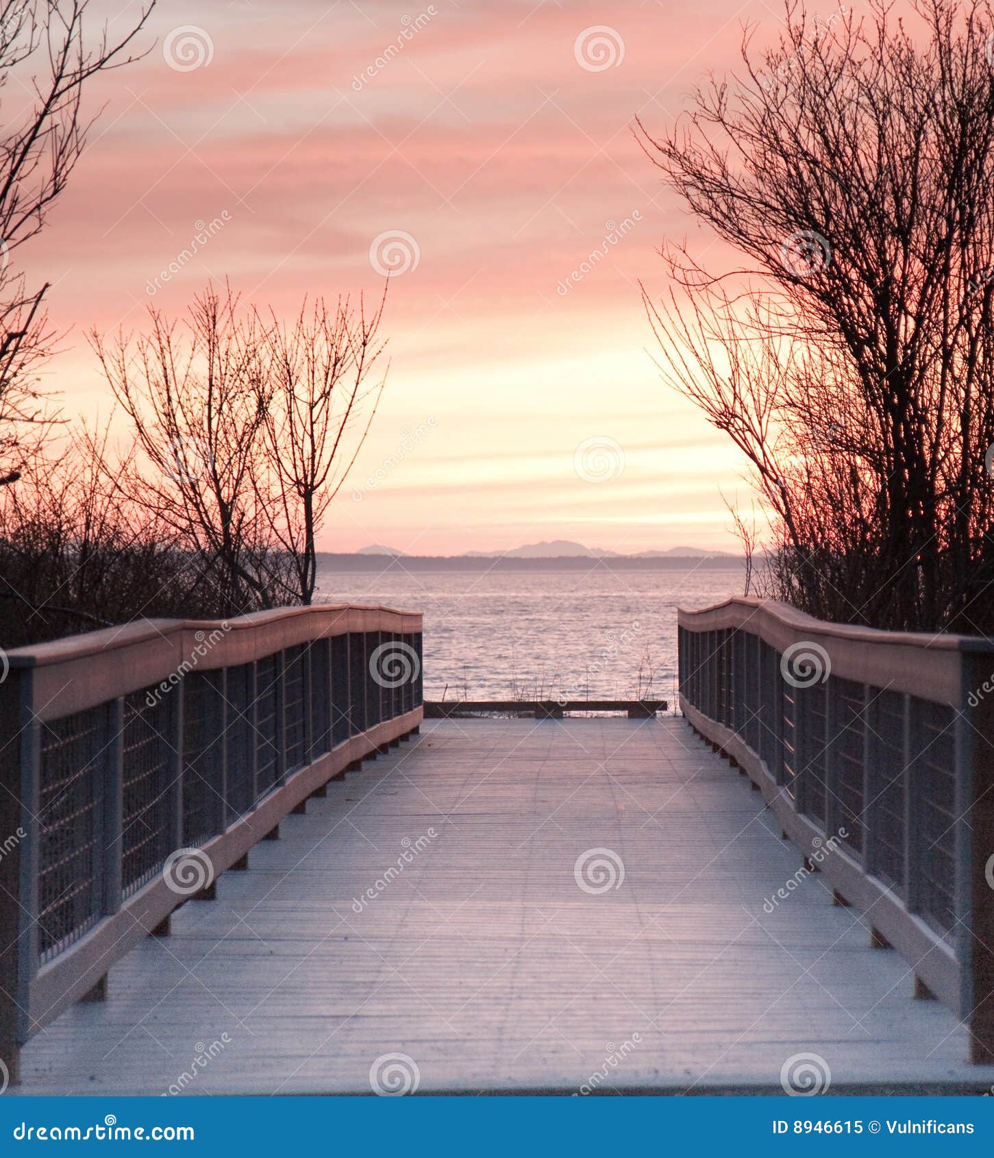 Walkway to the Sunset stock image. Image of walkway, seaside - 8946615