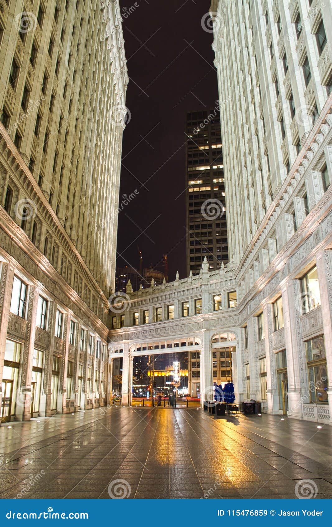 Walkway between Two Buildings Stock Image - Image of famous ...