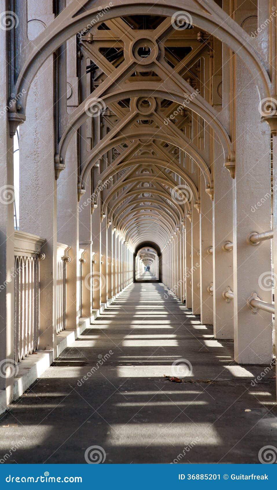 Walkway under bridge stock image. Image of walkway, archway - 36885201