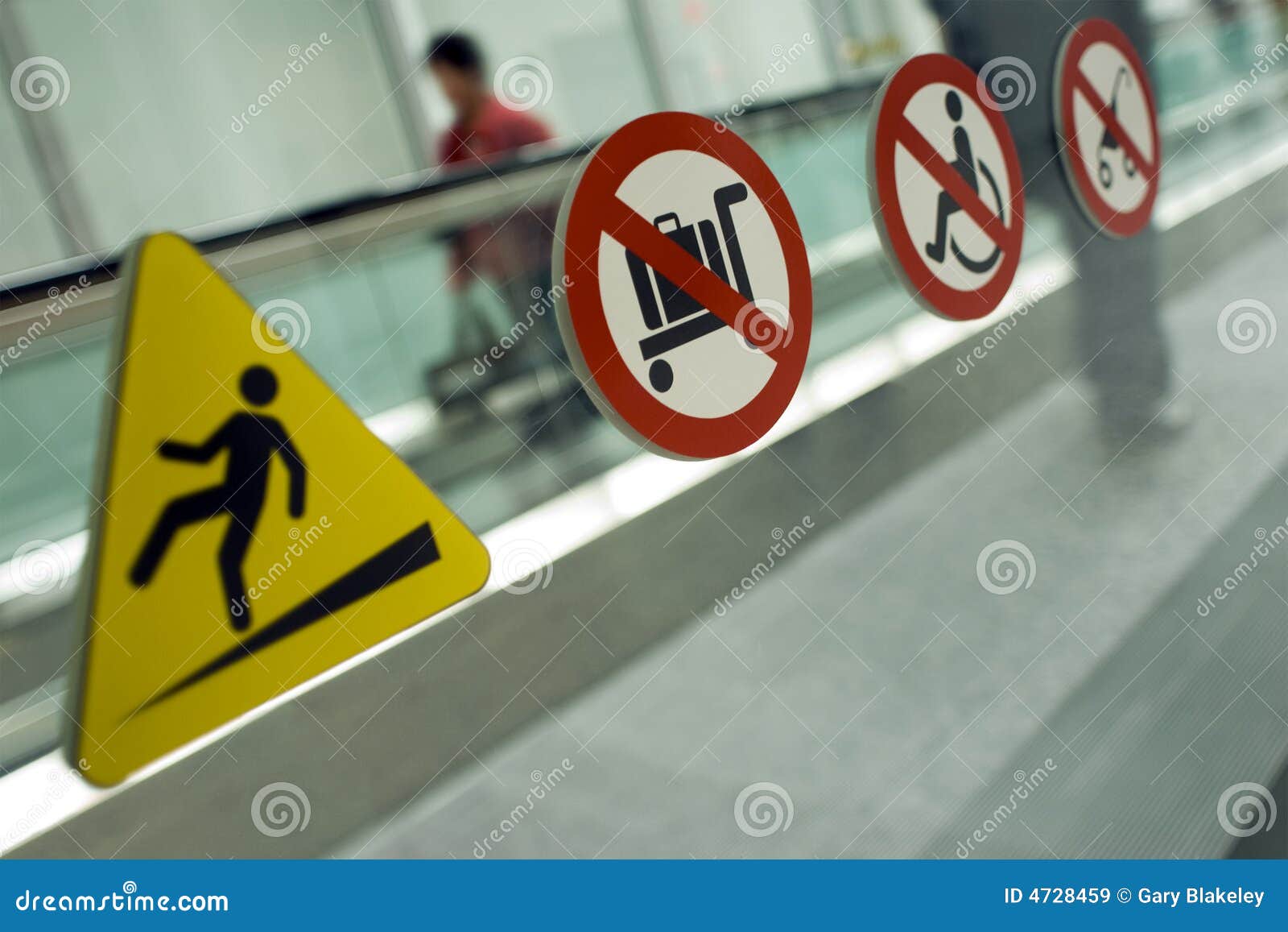 Walkway Warning stock image. Image of airport, boarding - 4728459