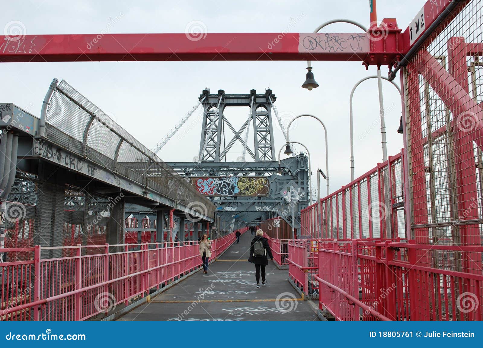 Walkway of Williamsburg Bridge in New York City Editorial Photo - Image ...