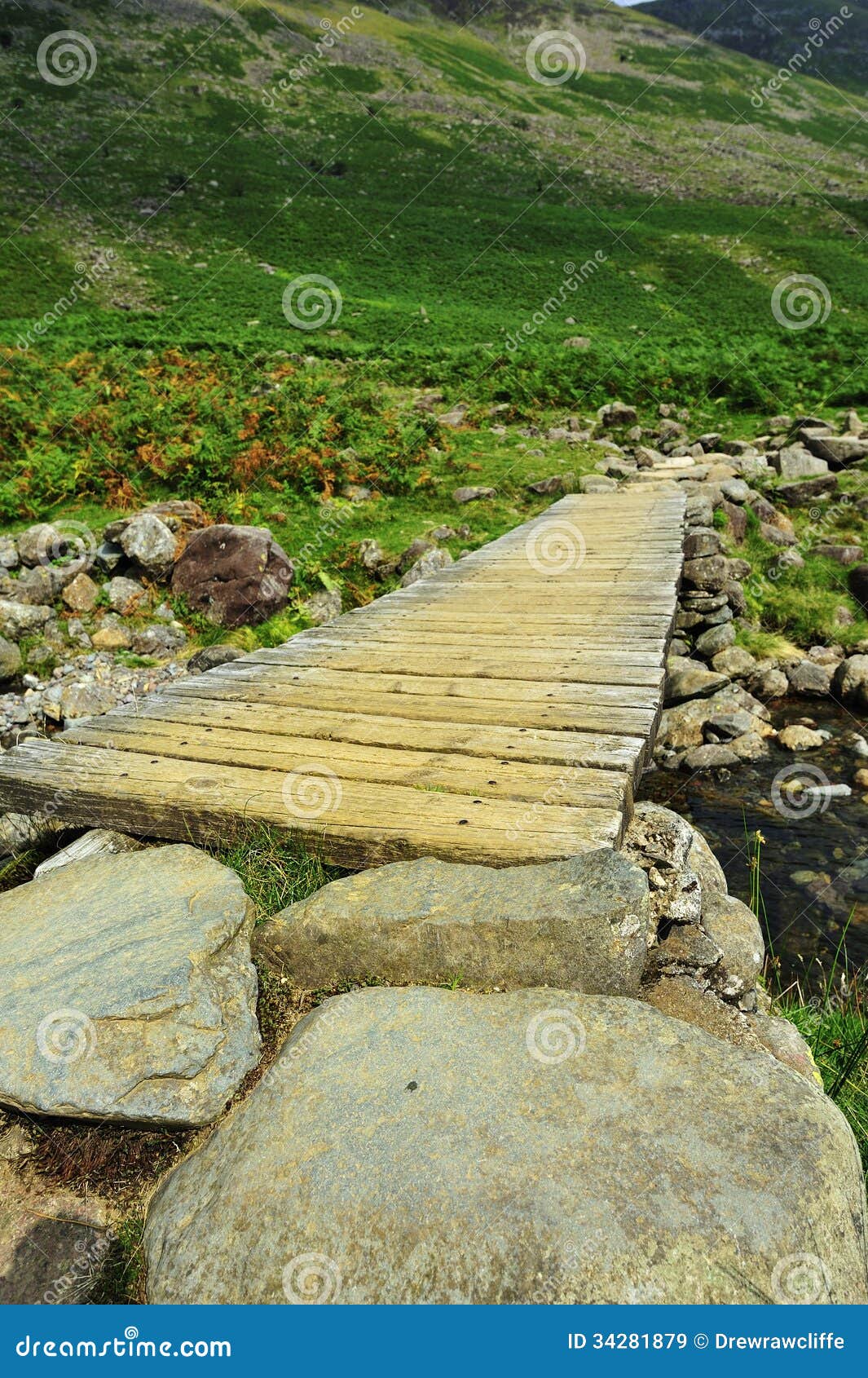 Walkway stock image. Image of mountains, grass, water - 34281879