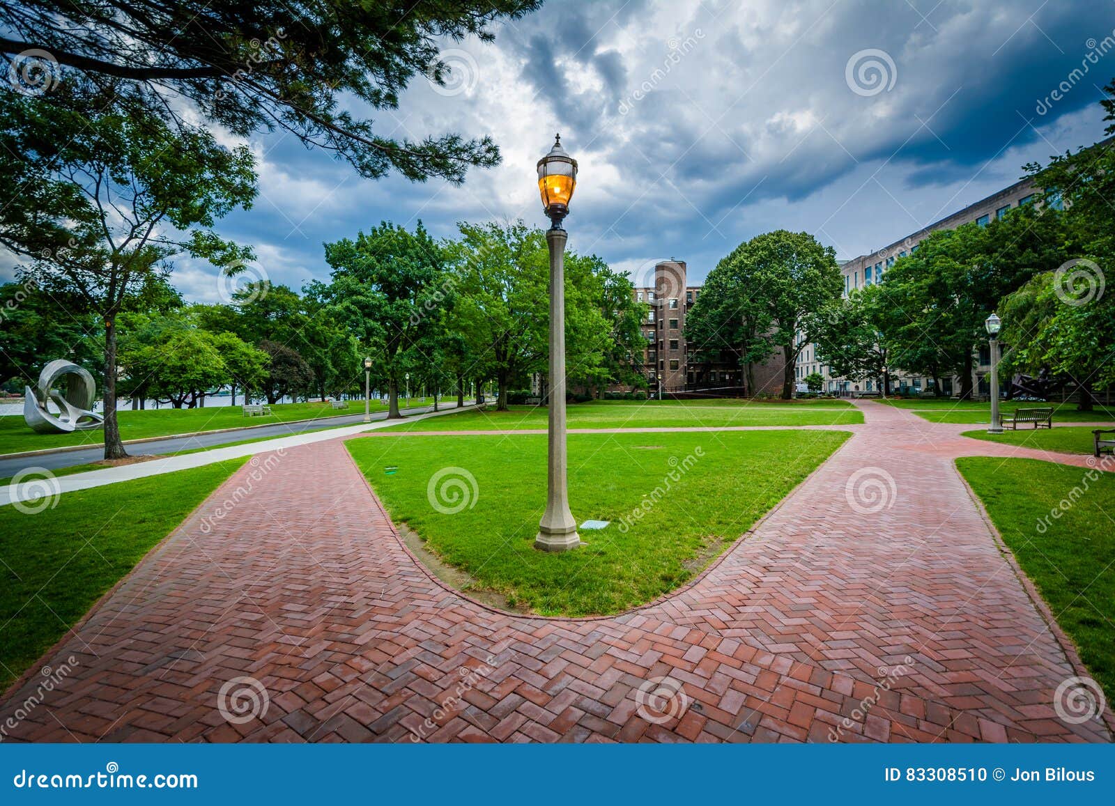 Walkways at Boston University, in Boston, Massachusetts. Stock Photo ...