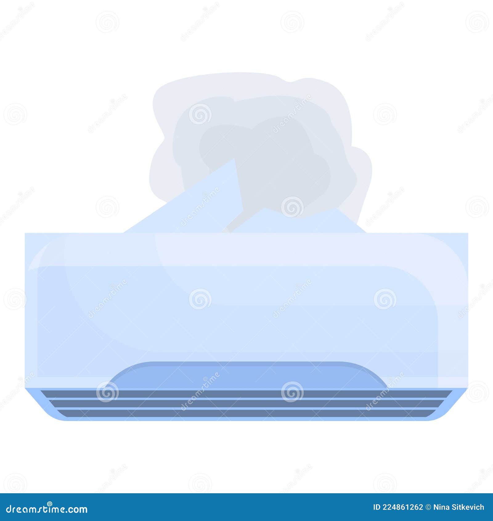 Wall Air Conditioner Broken Icon Cartoon Vector. Building Cooling Stock ...